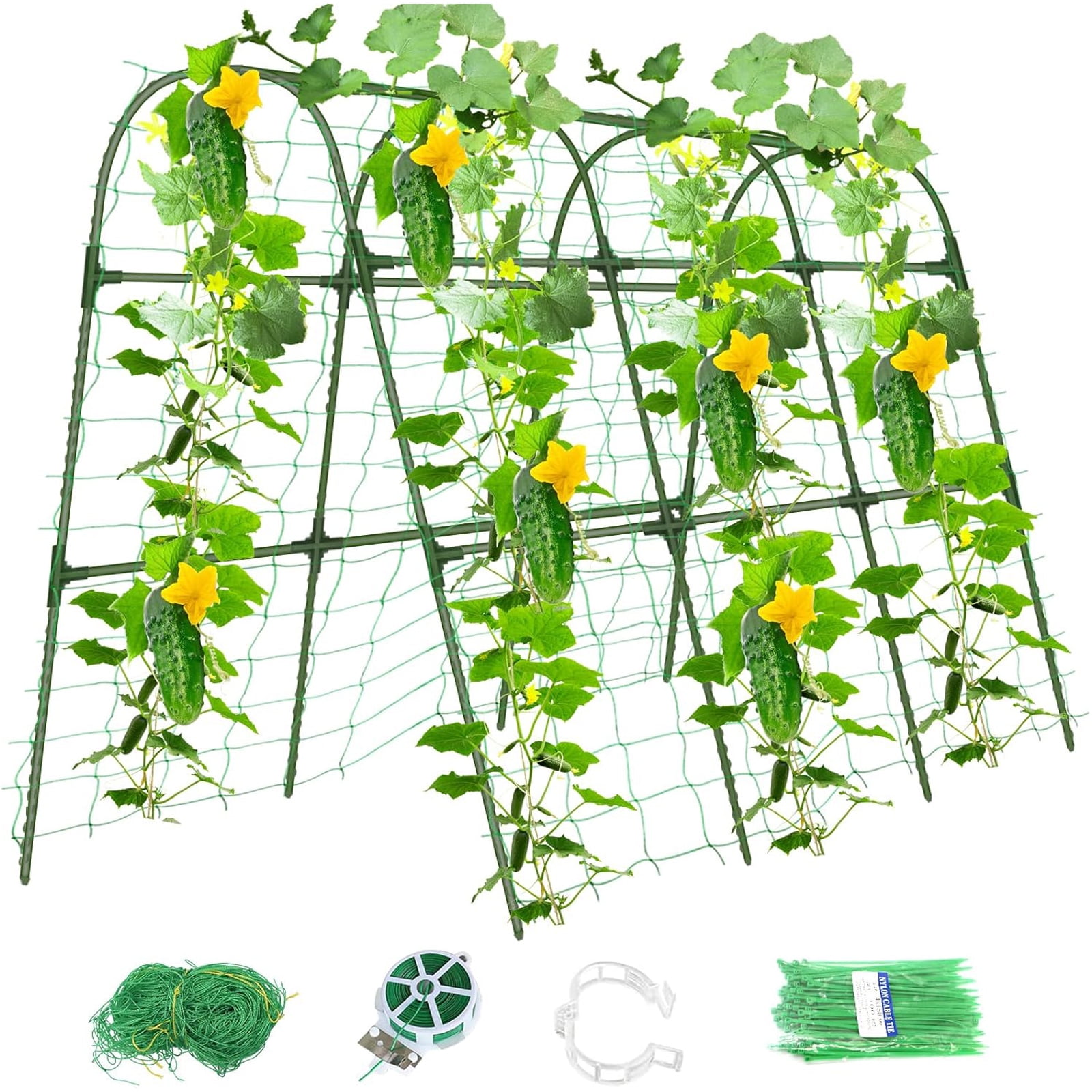 Cucumber Trellis for Raised Bed, Garden Arch Trellis for Climbing ...