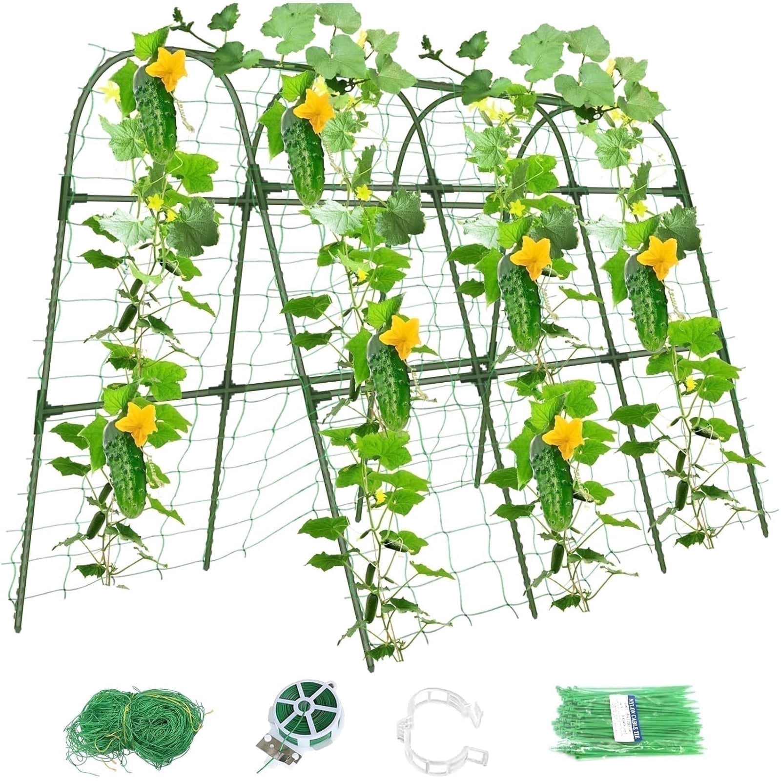 M&Q Cucumber Trellis, U-Frame Trellis for Climbing Plants, Durable ...