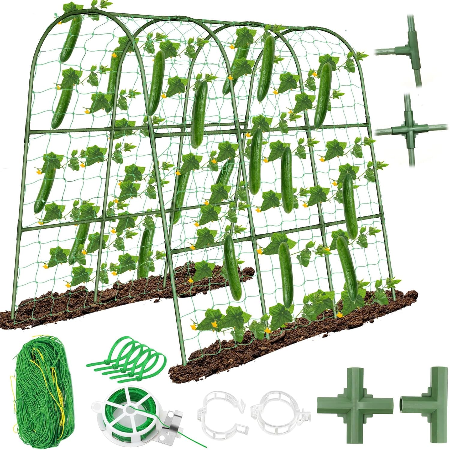 Cucumber Trellis for Raised Bed, Garden Arch Trellis for Climbing ...
