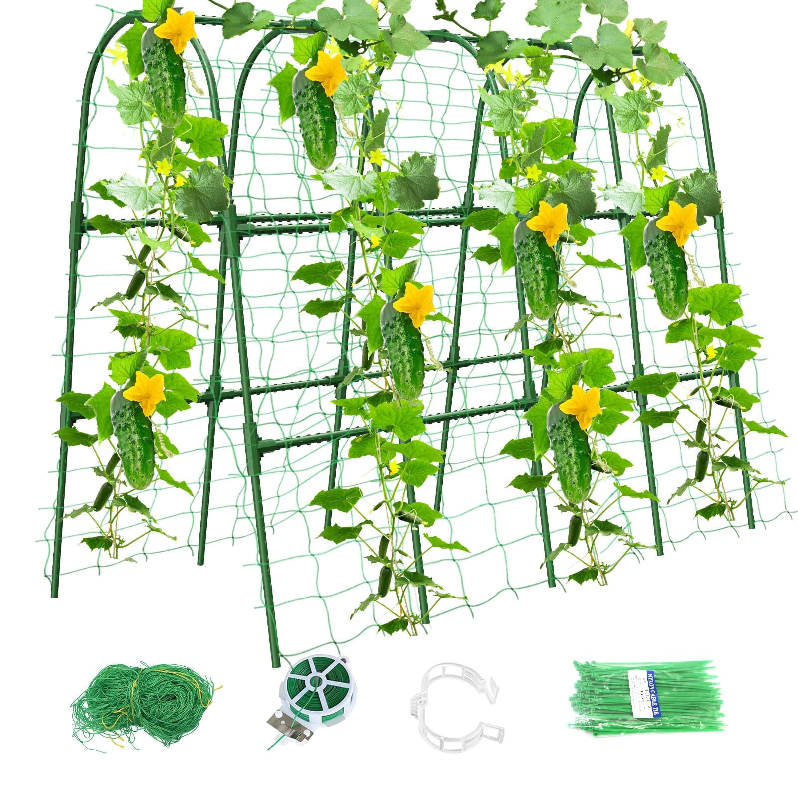Cucumber Trellis for Raised Bed,U-Shape Garden Trellis for Climbing ...