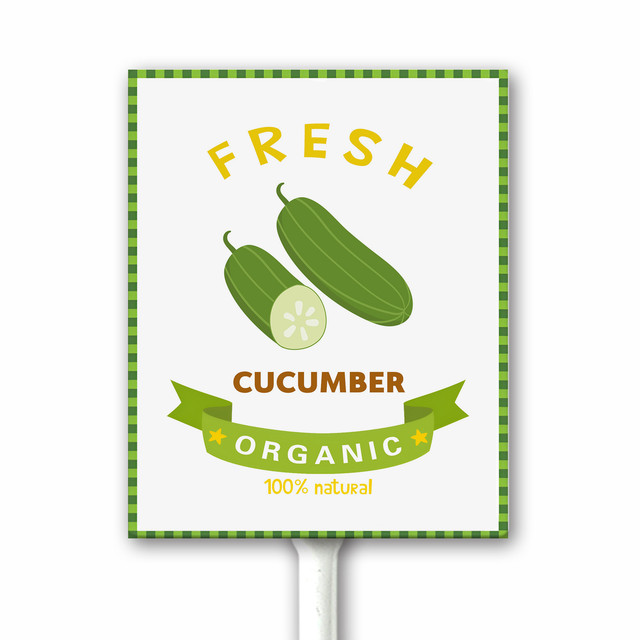 Cucumber Vegetable Garden Signs Metal Yard Sign With Stake Perfect for ...