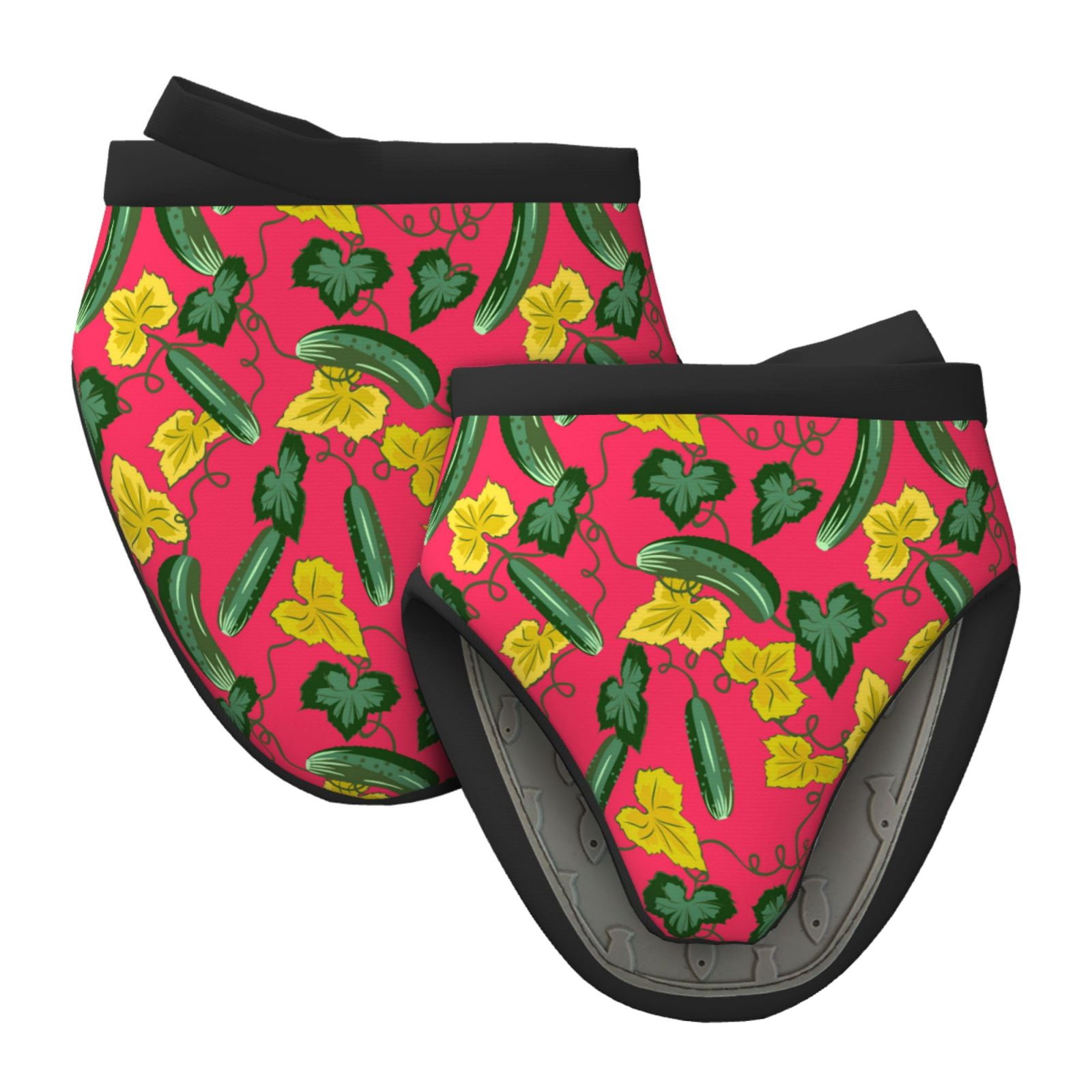 Cucumber flower ratta Oven Mitts Heat Resistant, Soft Lining Silicone ...