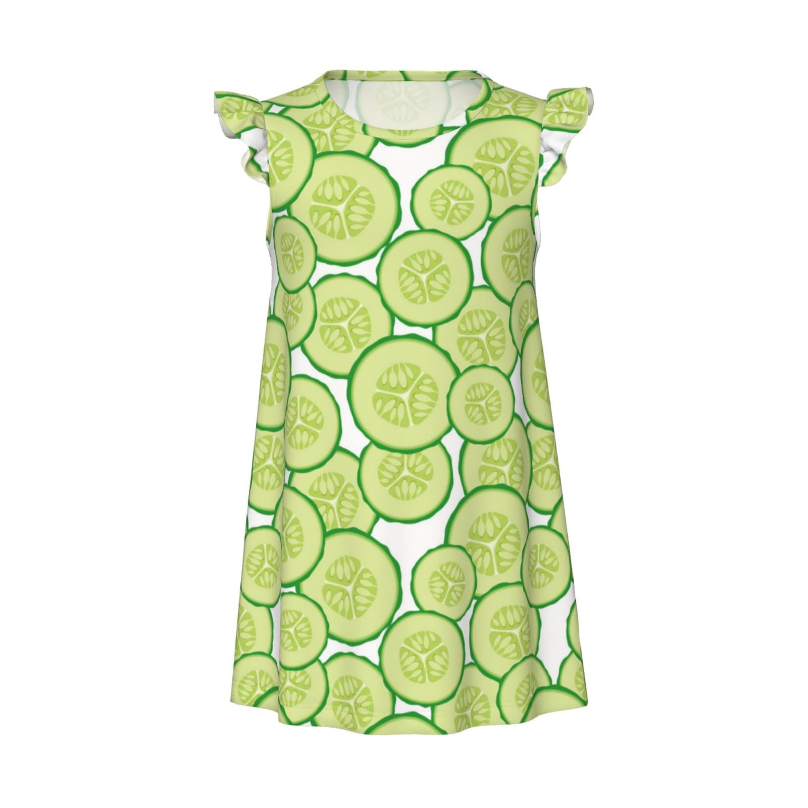 Cucumber slices Girls Nightgowns, Short Sleeves Dress Girls Sleepwear ...
