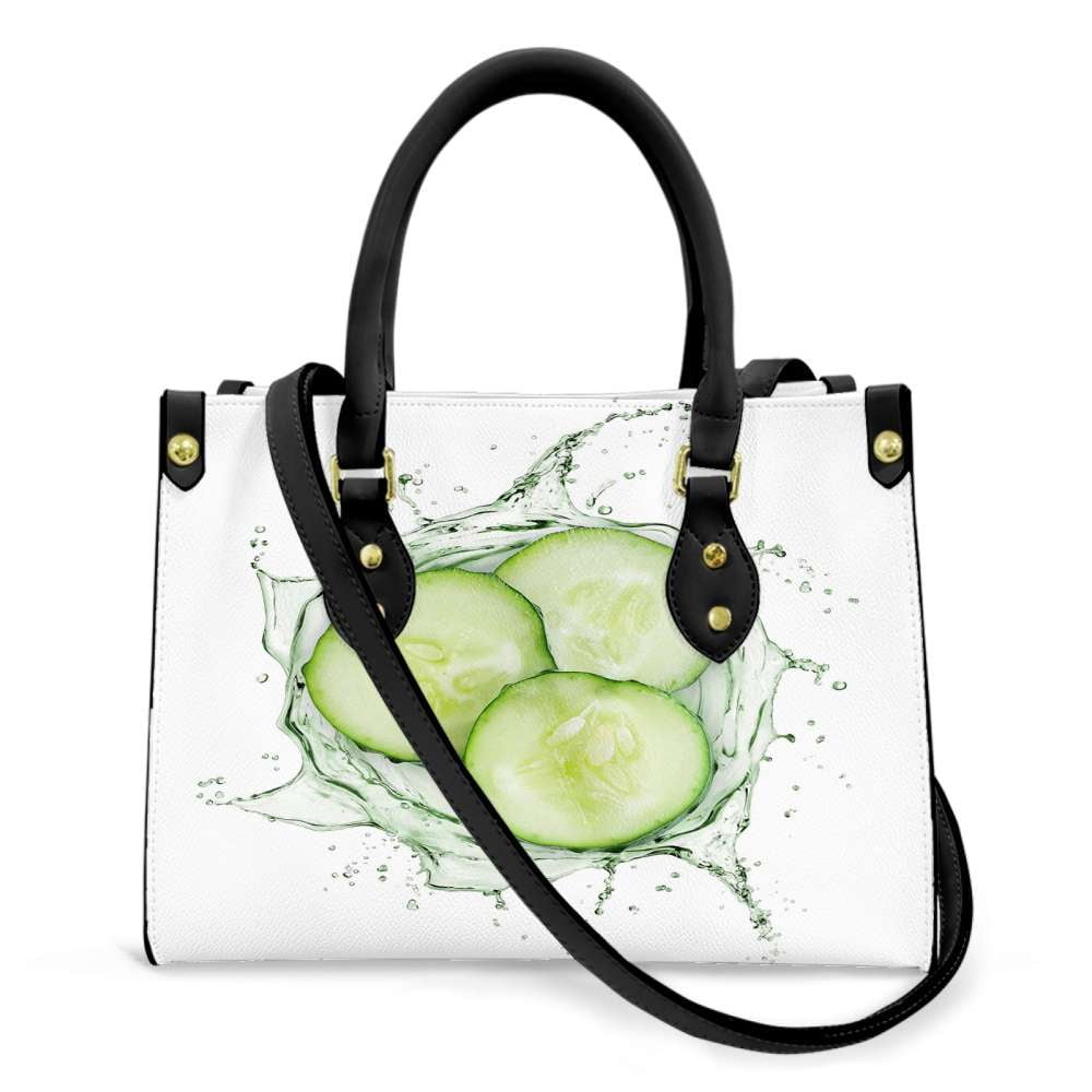 Cucumber slices Shoulder Bag Pu Leather Handbags Women High Quality ...