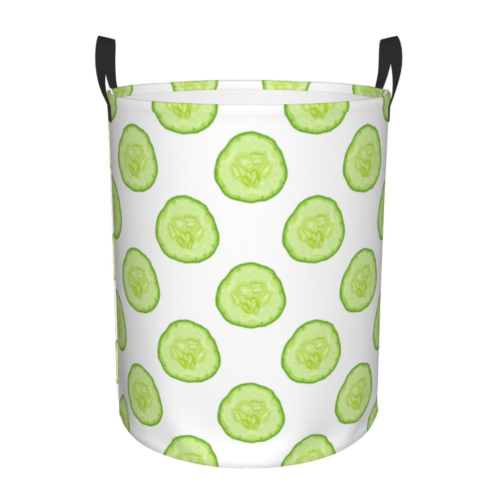 Cucumber slices green Laundry Basket, Laundry Hamper Waterproof Laundry ...