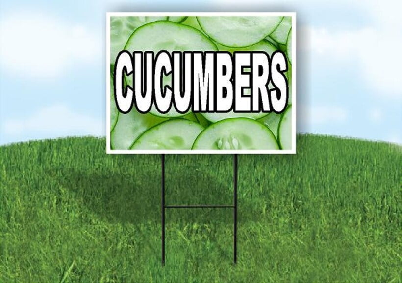 Cucumbers With Cucumber Background Yard Sign Road Sign (Excluding Stand ...