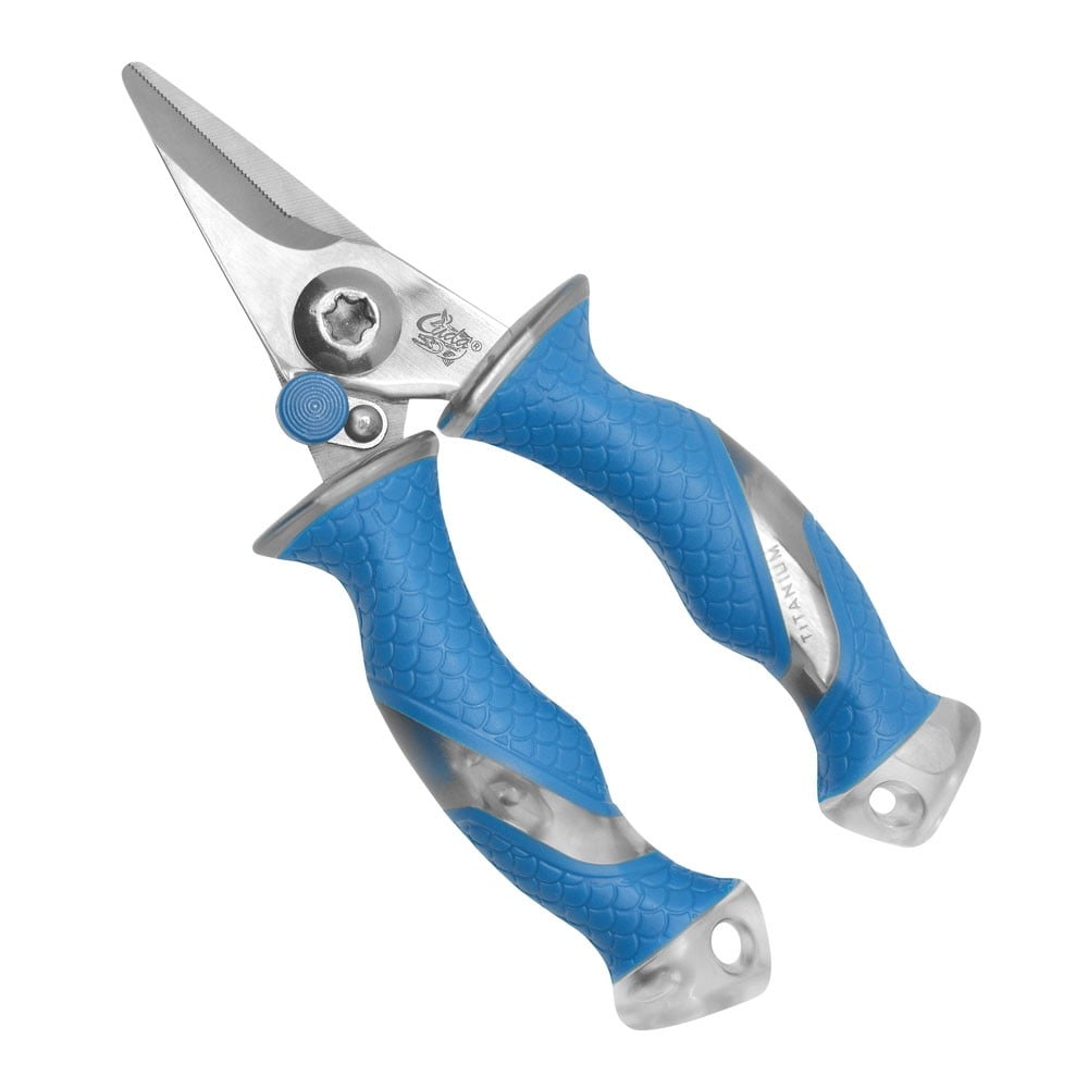 Cuda 5.25" Titanium Bonded Mini Snip, for Fishing, Blue, 1-Count ...