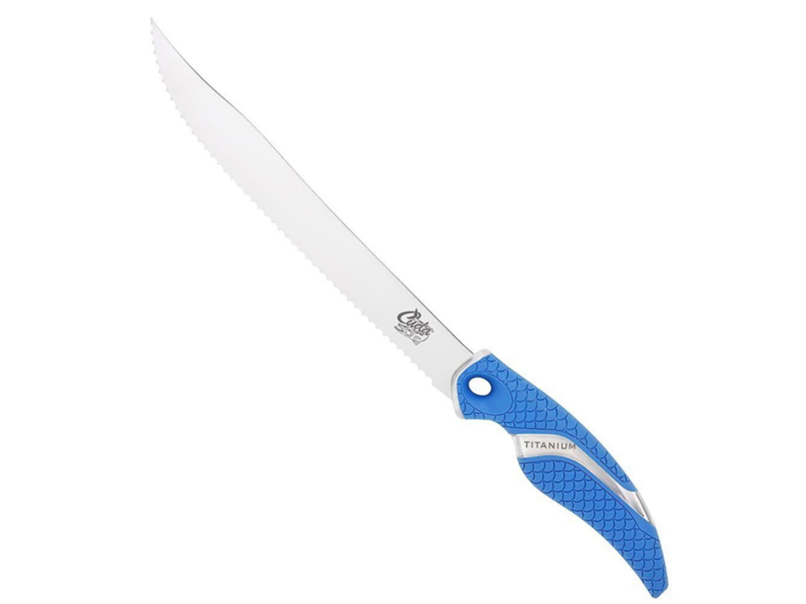 Cuda 9in Titanium Bonded Serrated Knive, German 4116 Corrosion ...