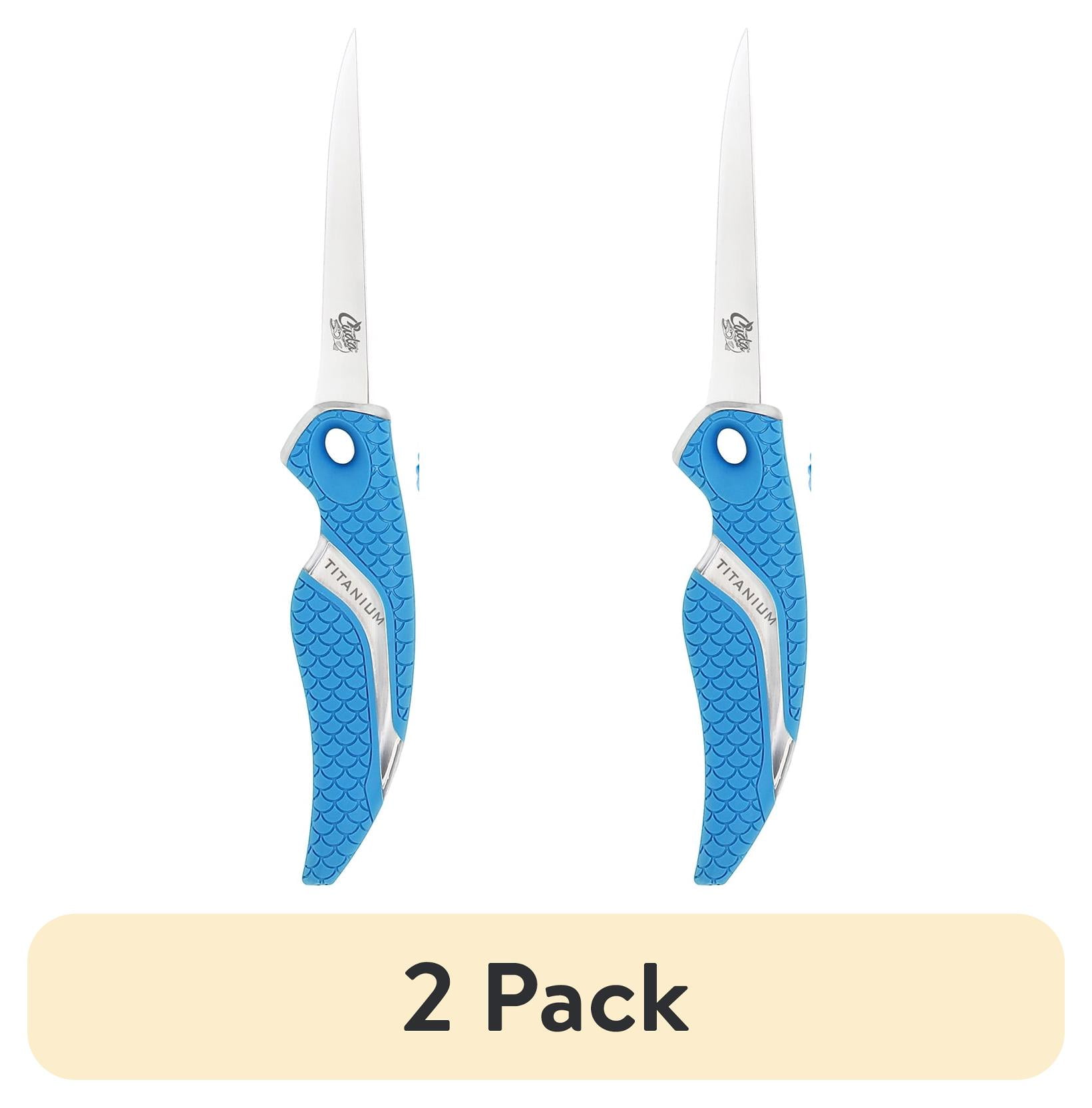 (2 pack) Cuda Fishing Fillet Knife, 4", Titanium Bonded, with Blade ...