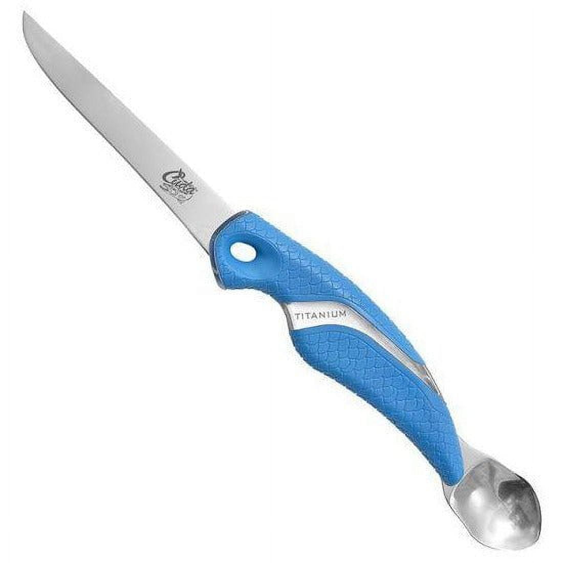 Cuda Titanium Bonded Fillet 5" Knife with Roe Spoon - Walmart.com