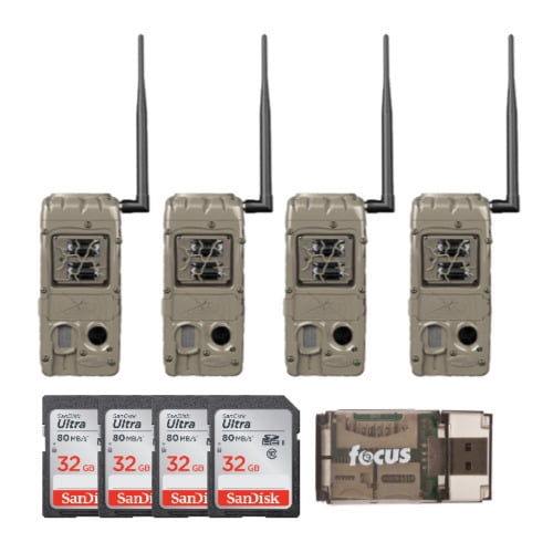 Cuddeback G-Series CuddeLink Double Barrel 20MP Trail Camera 4-Pack ...