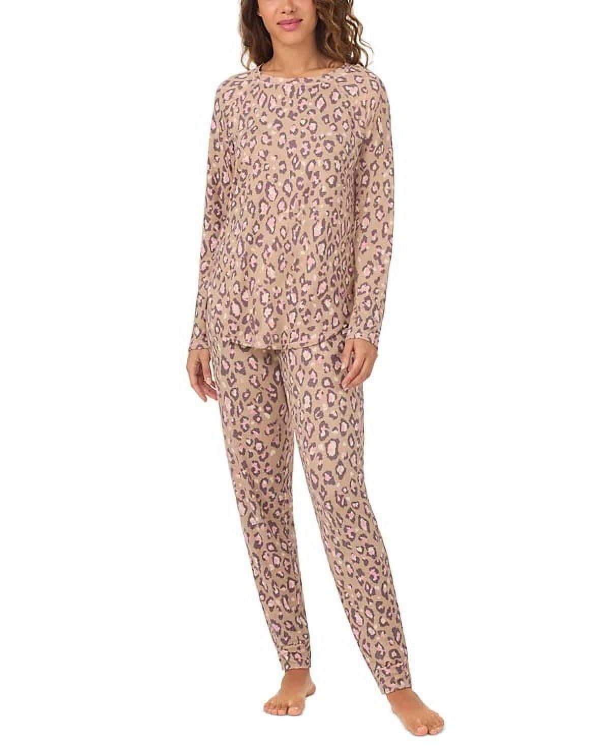 Cuddl Duds LEOPARD Women's 2-Pc. Printed Jogger Pajamas Set, US Medium ...