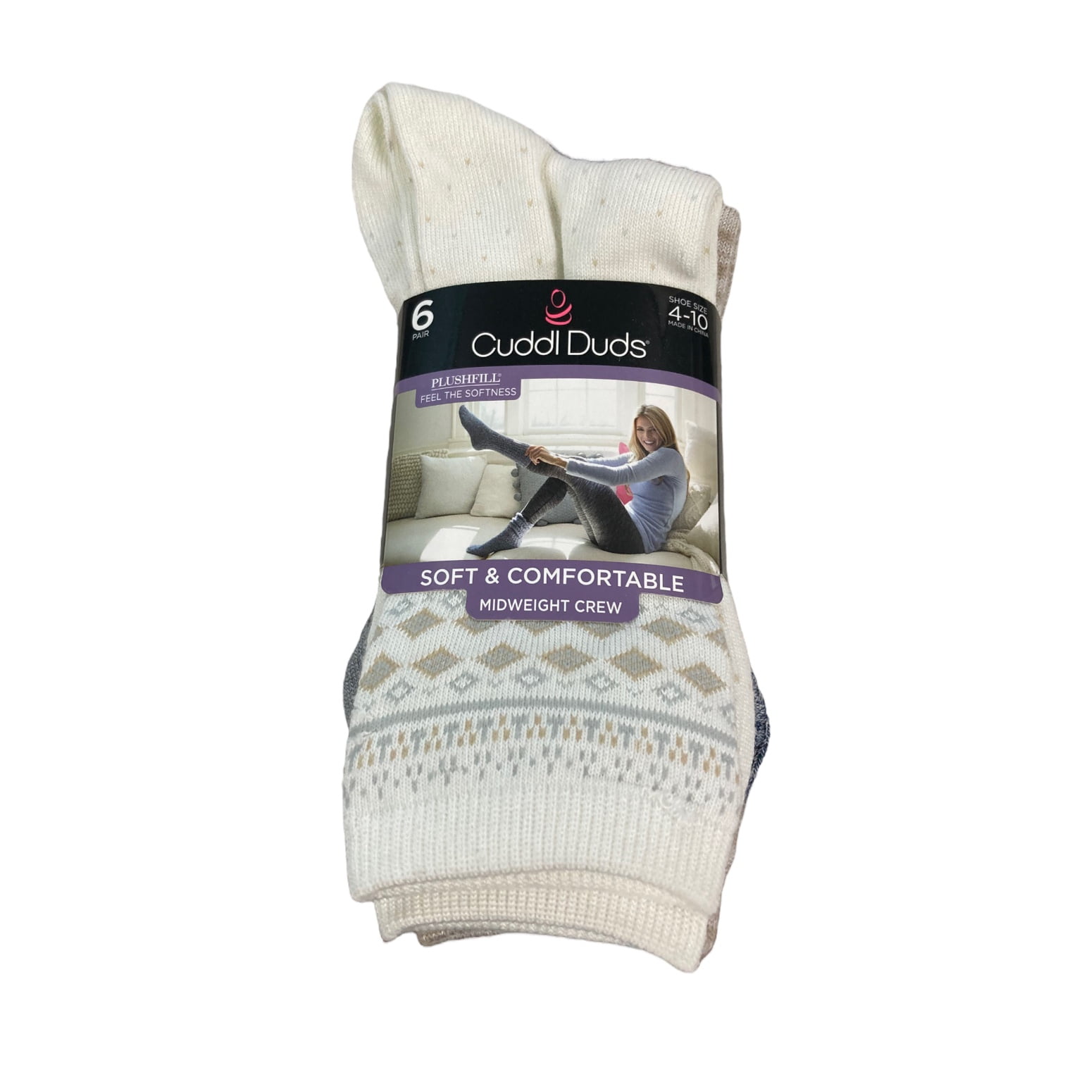 ClimateRight by Cuddl Duds Women's Soft Comfortable Midweight Crew ...