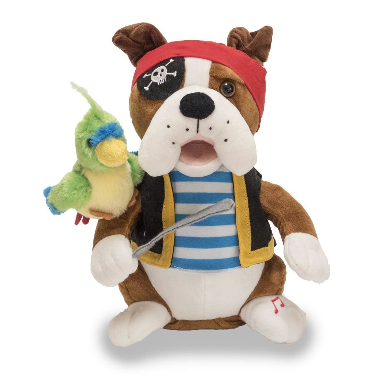 Cuddle Barn Animated Singing Plush Toy Bulldog Bops Pirate Pete 11 ...