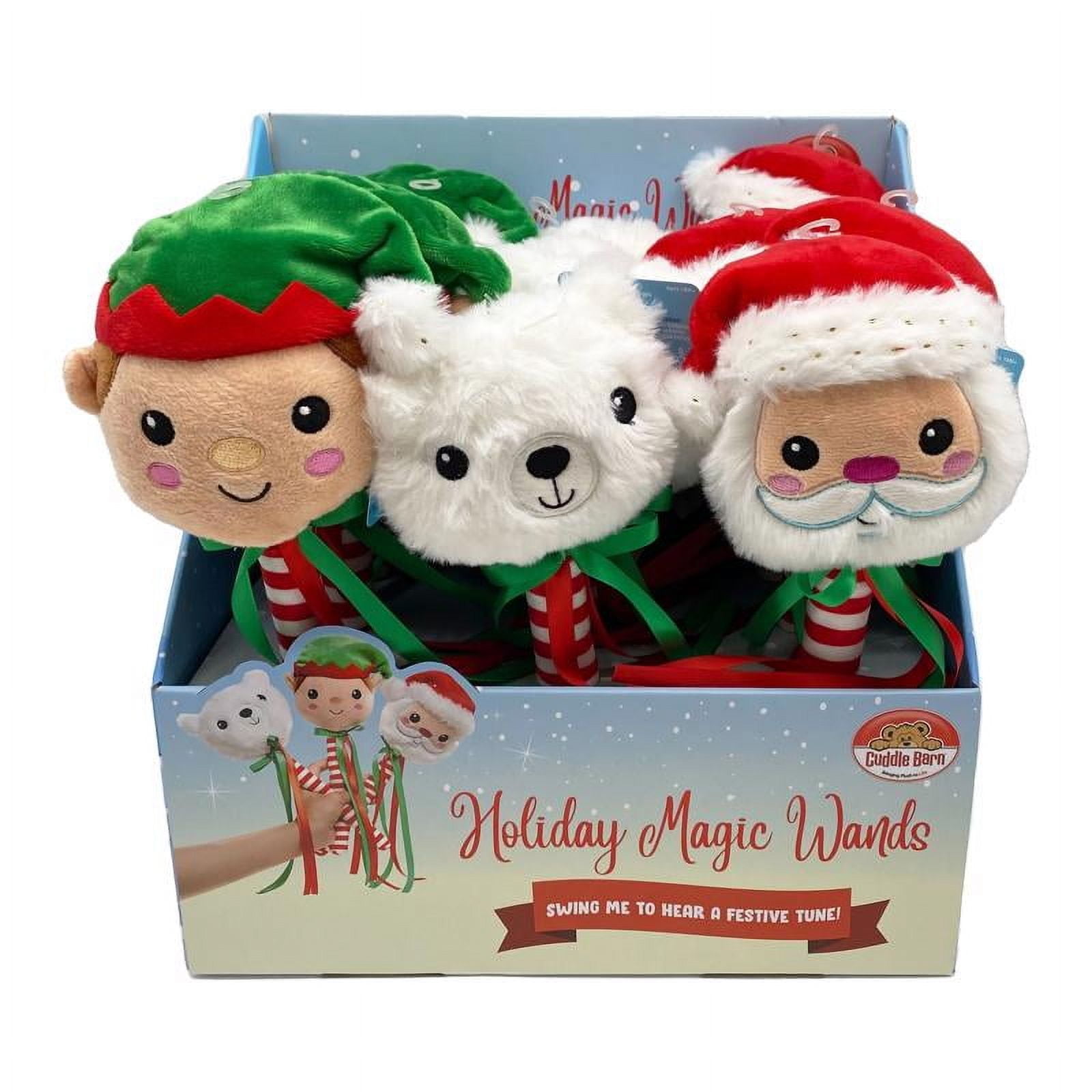 Cuddle Barn Holiday Pack - 11 in. Santa, Elf & Polar Bear Indoor ...
