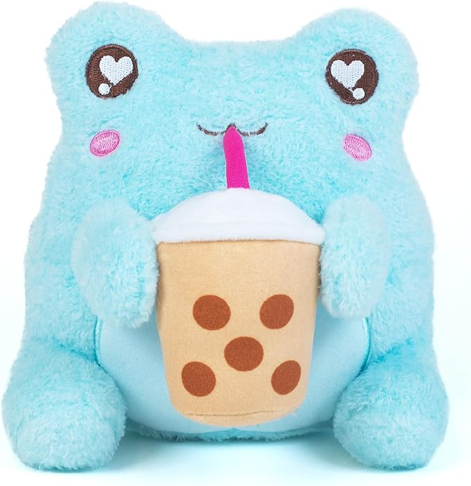 Cuddle Barn PlushGoals - Boba Sippin' Wawa The Froggie Soft Light Blue ...