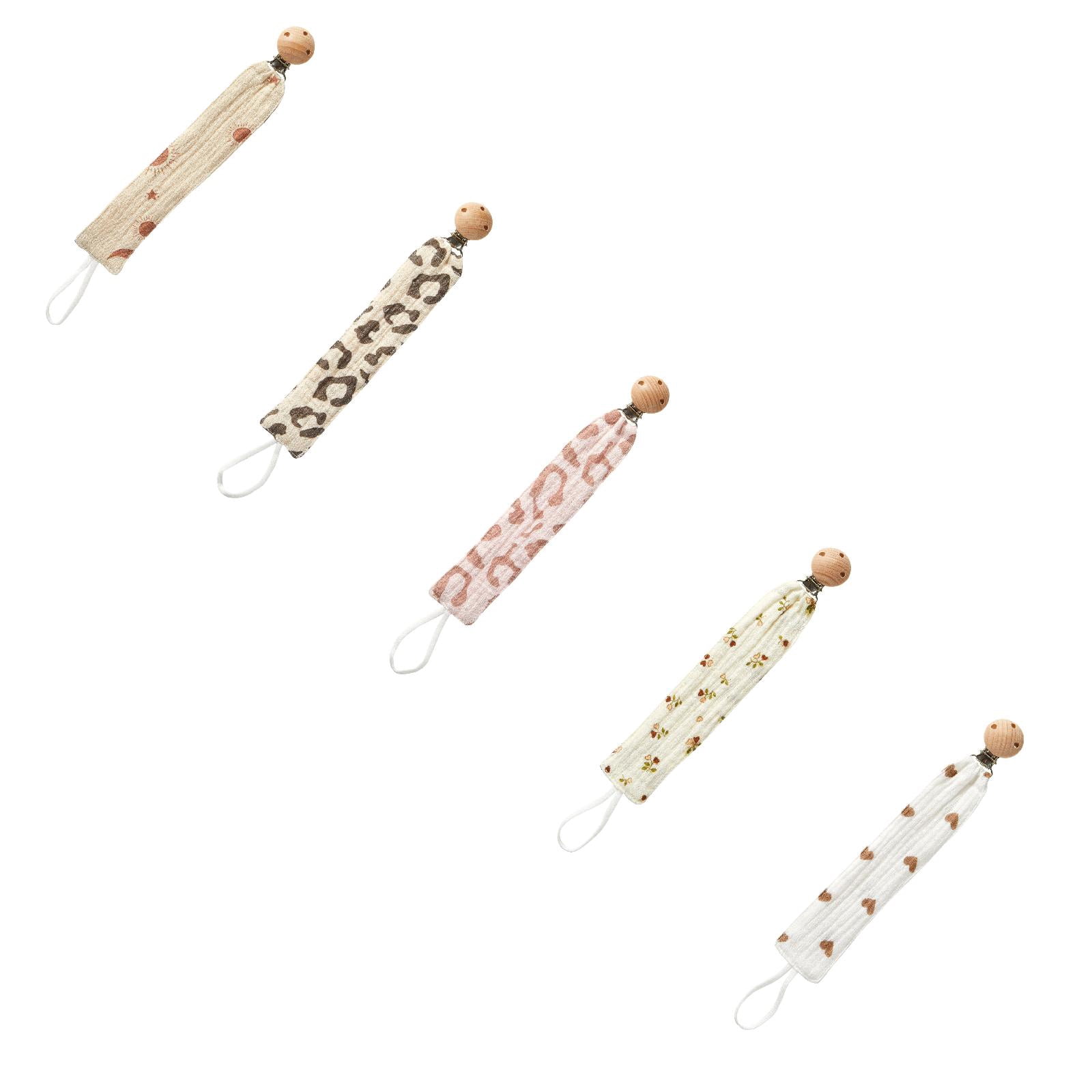 Cuddle Campus Silicone Pacifier Clip Holder with One Piece Design, Pack ...