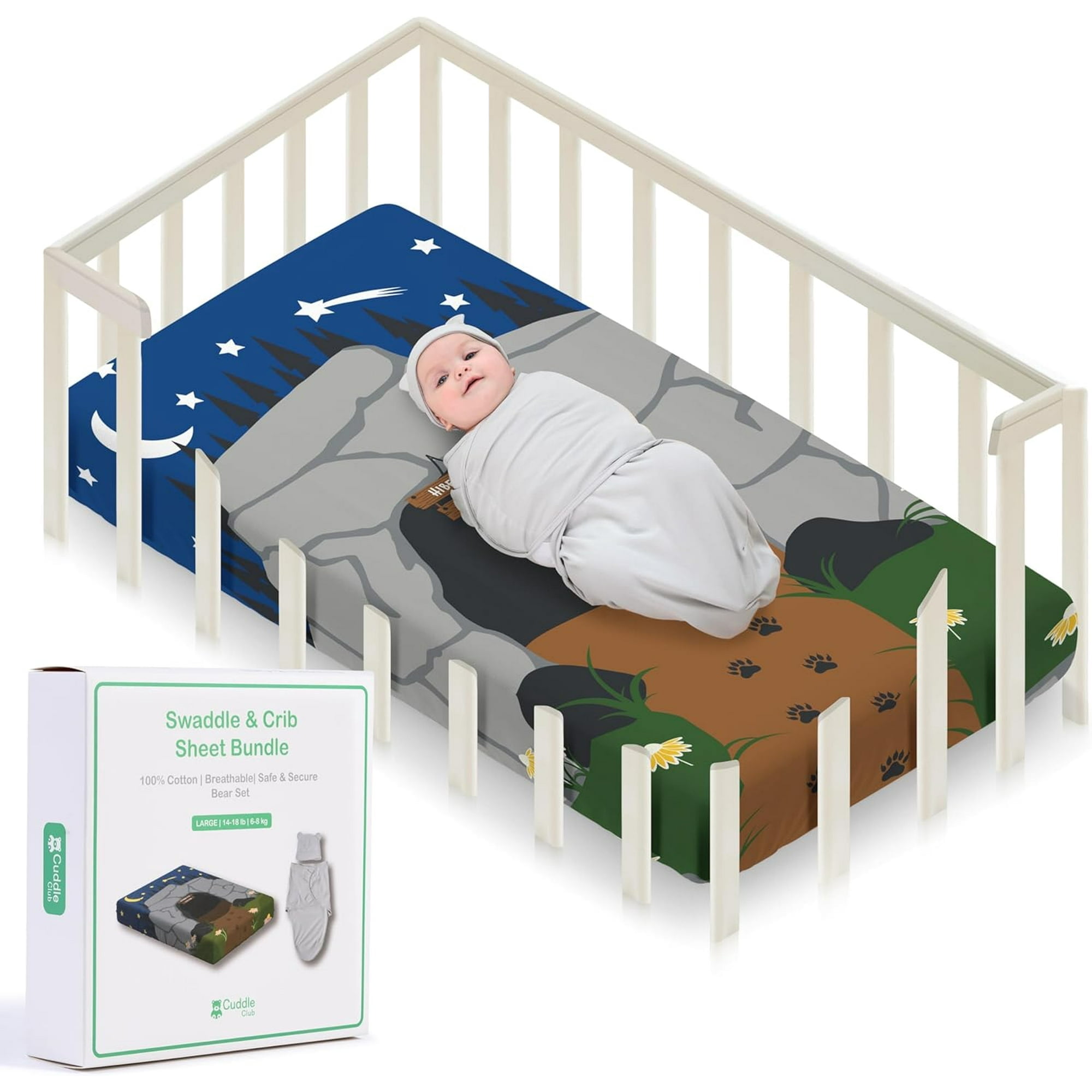 Cuddle Club Baby Wrap Swaddle Blanket Sleep Sack Bundle with Novelty ...