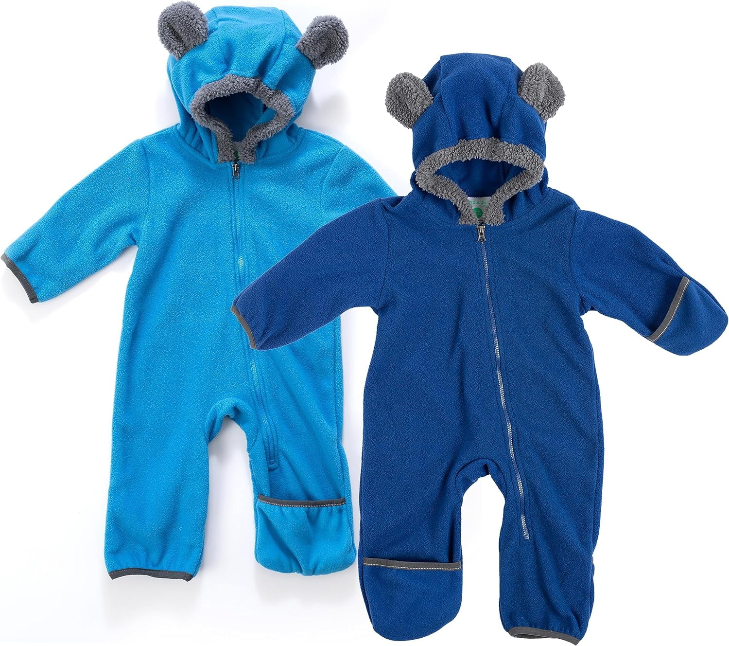 Cuddle Club Fleece Baby Bunting Bodysuit One Piece Hooded Romper ...
