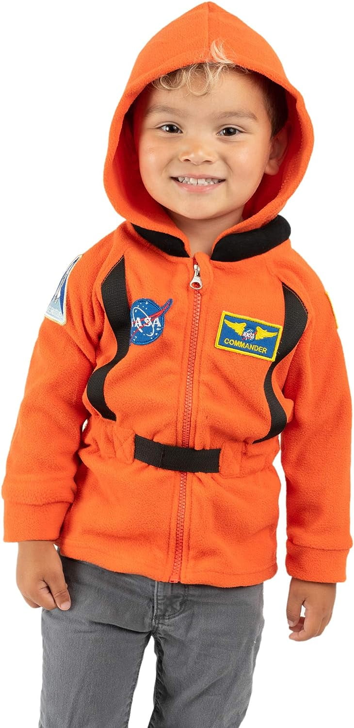 Cuddle Club Fleece Hoodie Jacket Winter Baby Clothes, Astronaut Orange ...