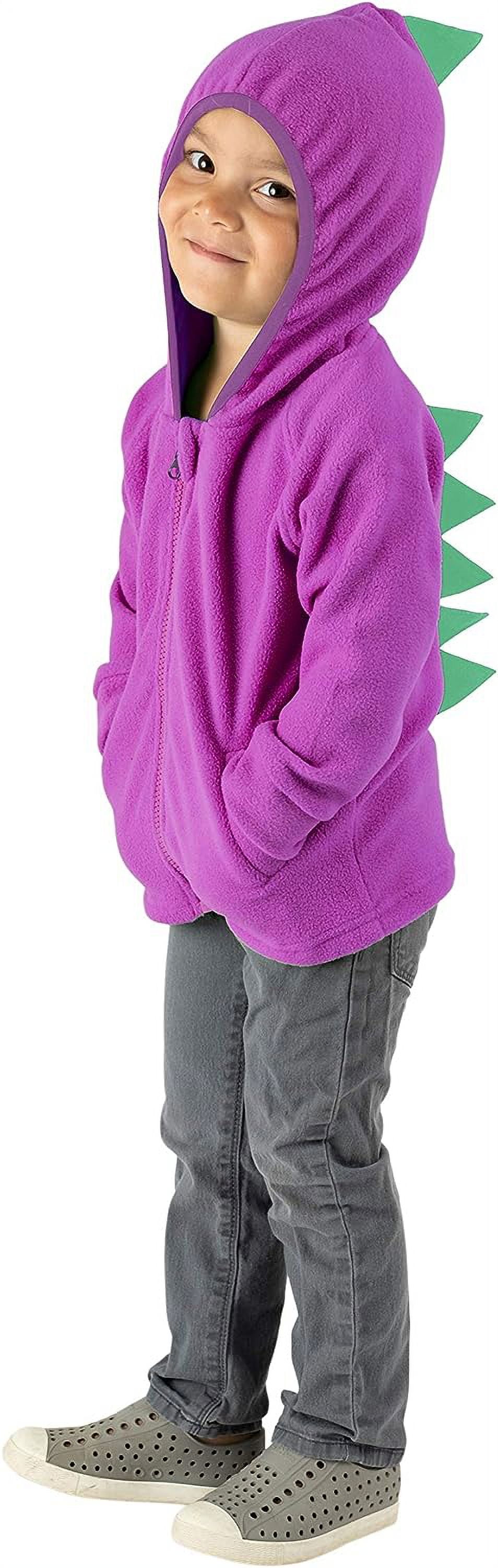 Cuddle Club Fleece Hoodie Jacket Winter Baby Clothes, Dino Purple Green ...