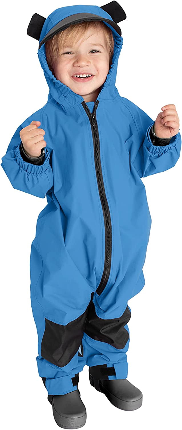 Cuddle Club One Piece Kids Rain Suit Waterproof Jacket Toddler Overalls ...