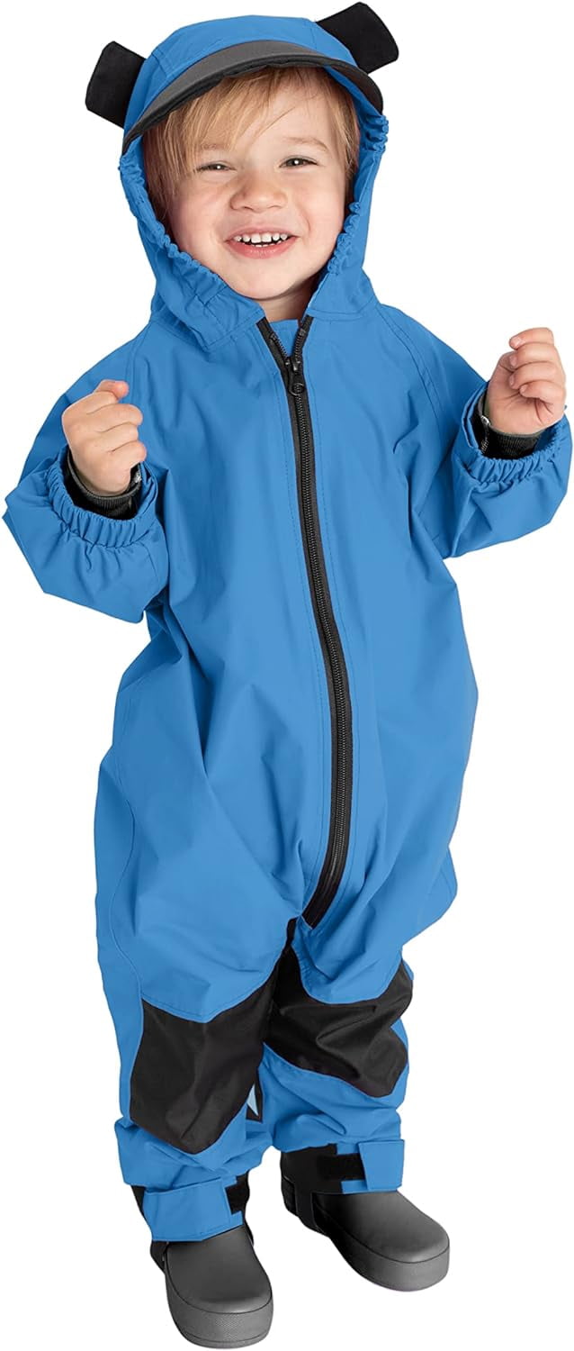 Cuddle Club One Piece Kids Rain Suit Waterproof Jacket Toddler Overalls ...