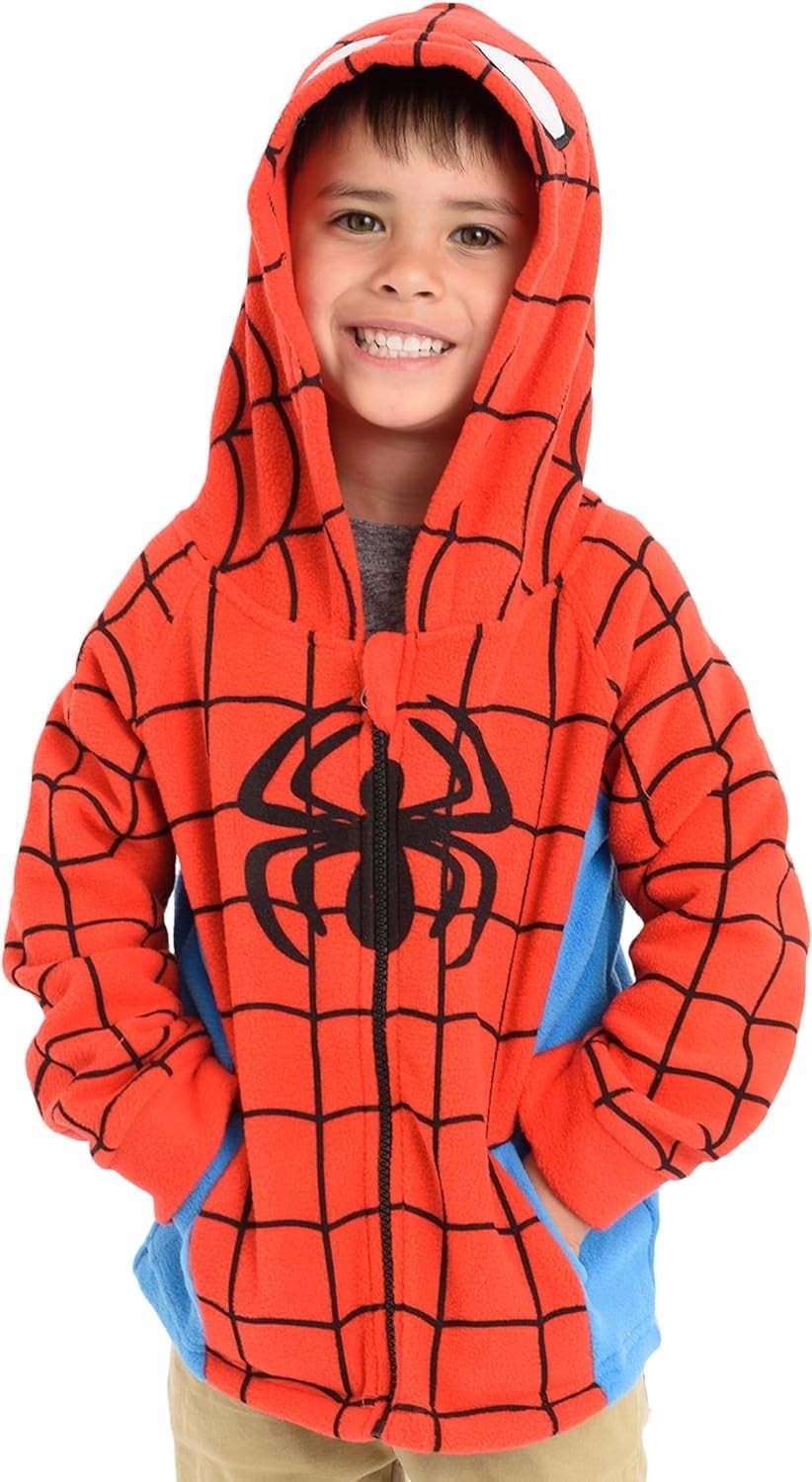 Cuddle Club Spiderman Baby Hoodie Full Zip Fleece Jacket for Babies 2T ...