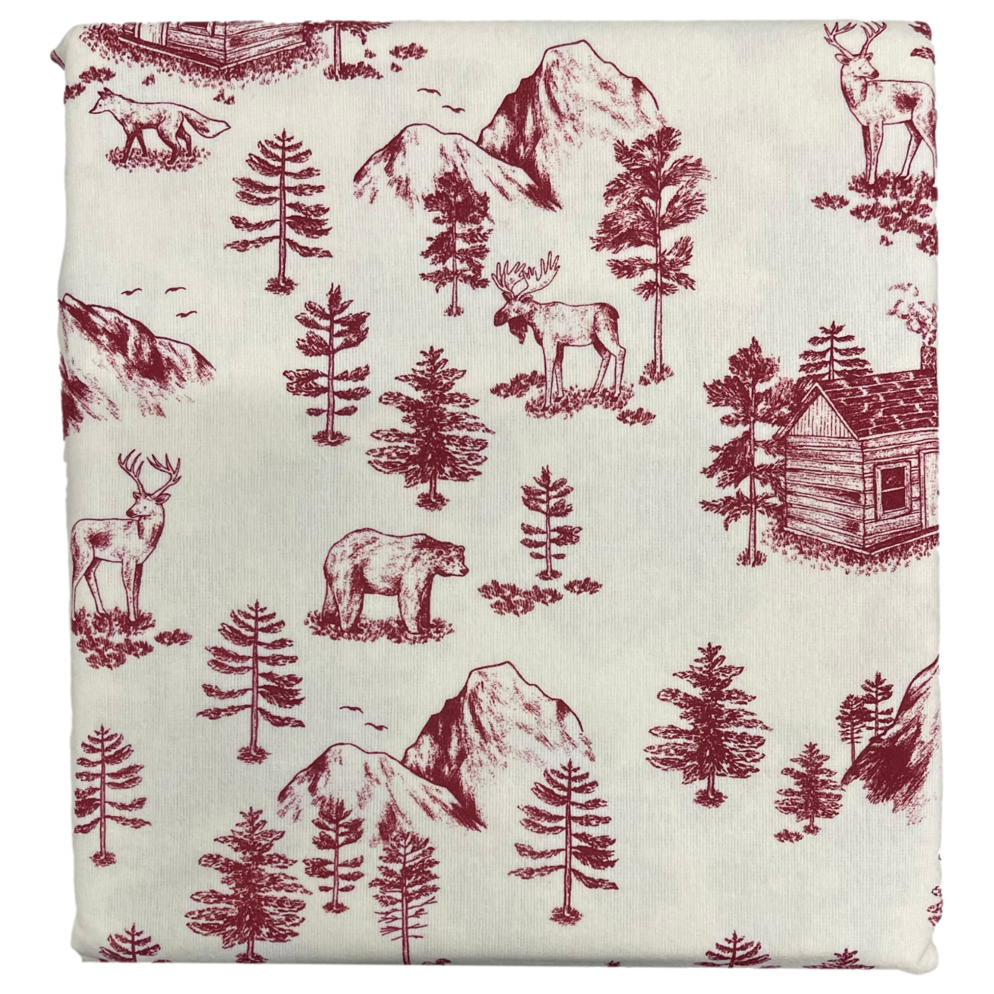 Cuddle Duds Flannel Sheet Set Red Lodge Toile Twin Bed Sheets, Bedding ...