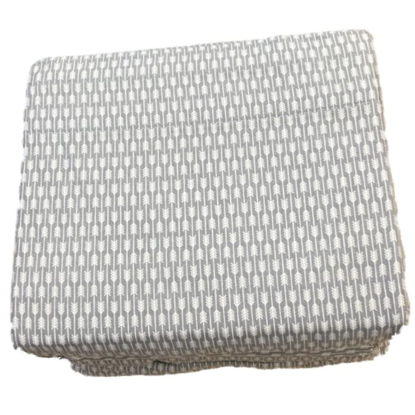 Cuddle Duds Soft Cotton Gray Arrow Stripe Flannel Twin Bed Sheets Set ...