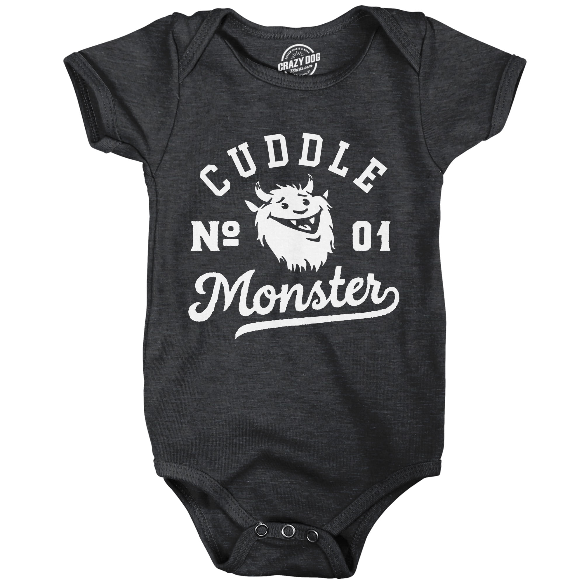 Cuddle Monster Baby Bodysuit Funny Cute Snuggling Hugging Joke Jumper ...