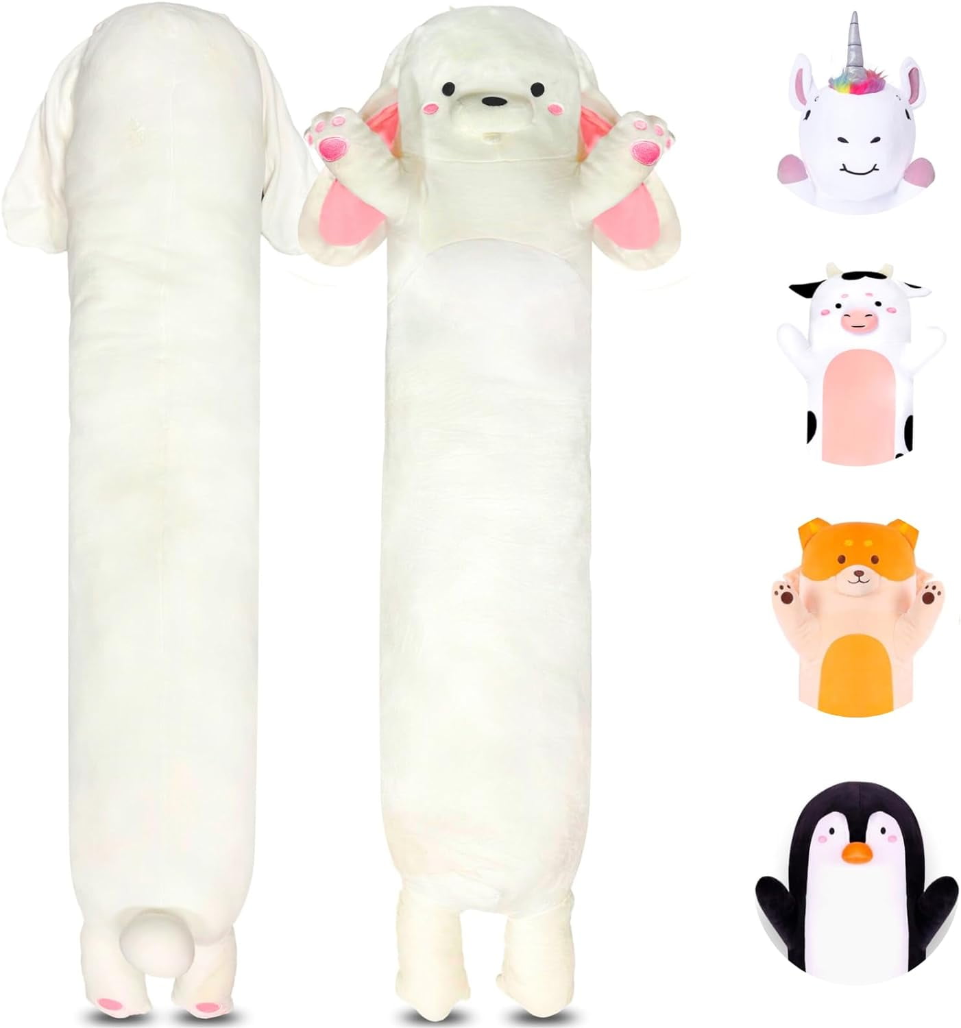 Cuddle Paws Bunny Big Plush Body Pillow Plush 35 inches, Bunny Pillow ...