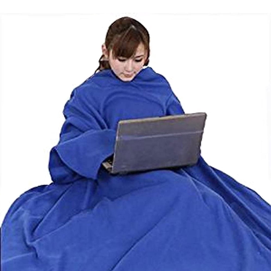 Cuddlee - Blanket with Sleeves Warm Super-Soft Fleece Relaxing Cool Day ...