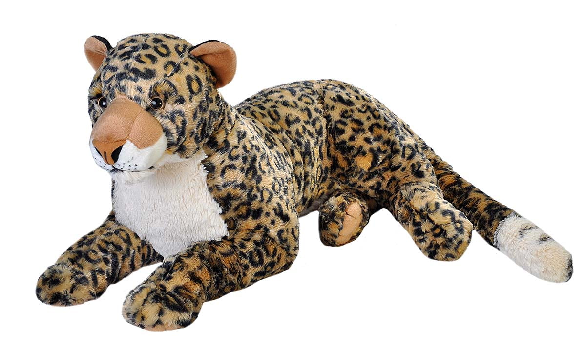 Cuddlekins Jumbo African Leopard Plush Stuffed Animal by Wild Republic ...