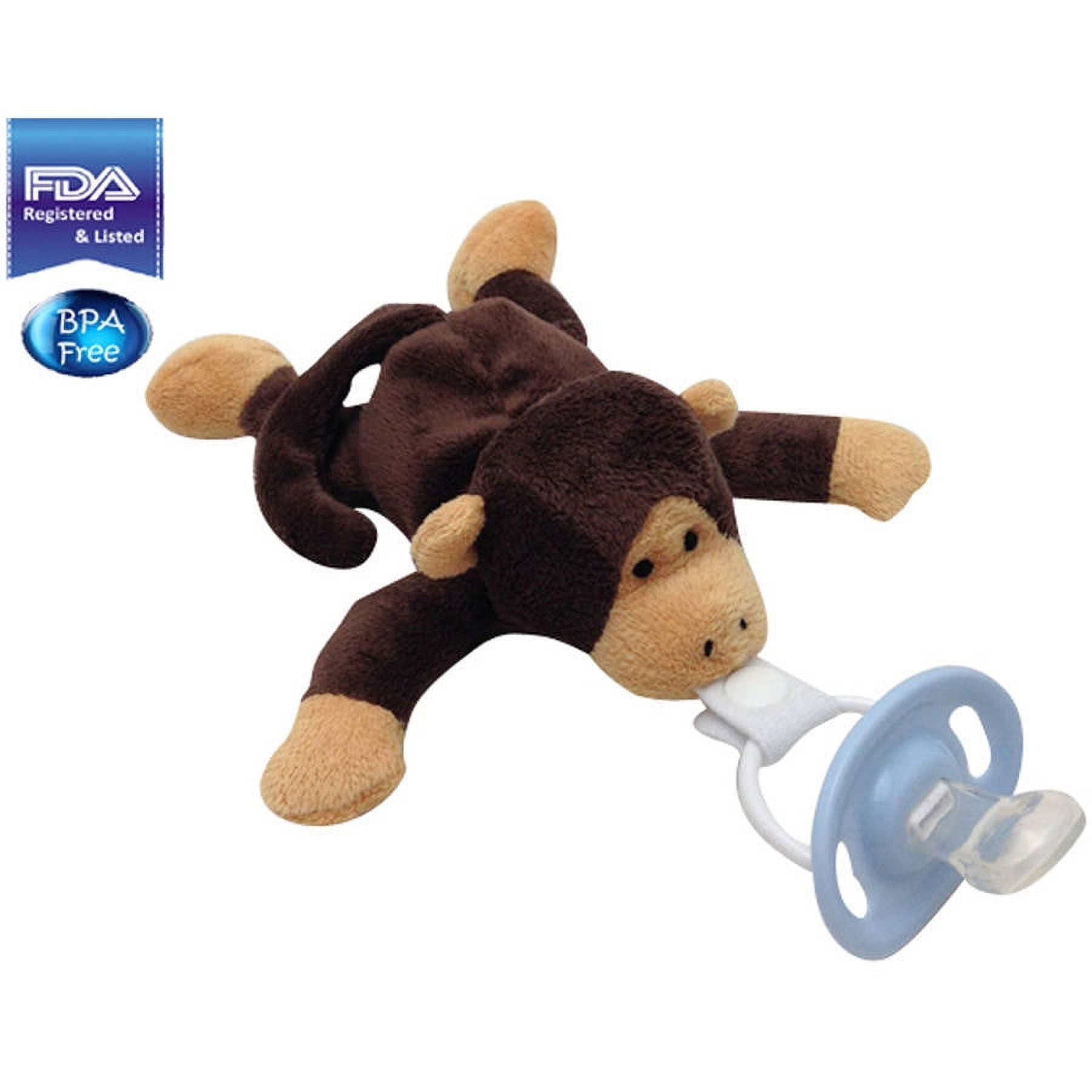CuddlesMe Pacifier with Detachable Plush Monkey - Walmart.com