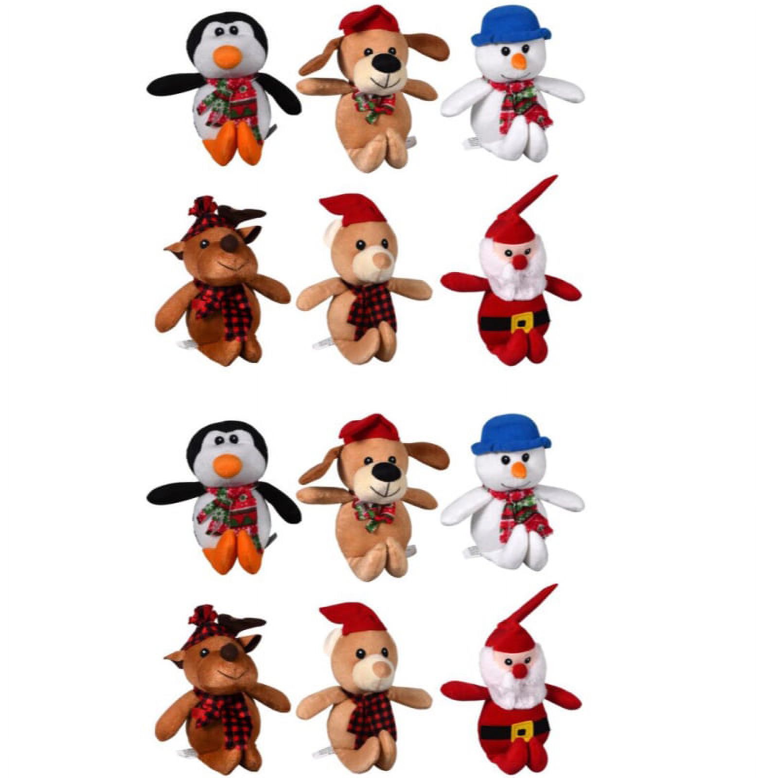 Cuddly Christmas Friends Bundle 12 Items Plush 9 inch Reindeer, Santa ...