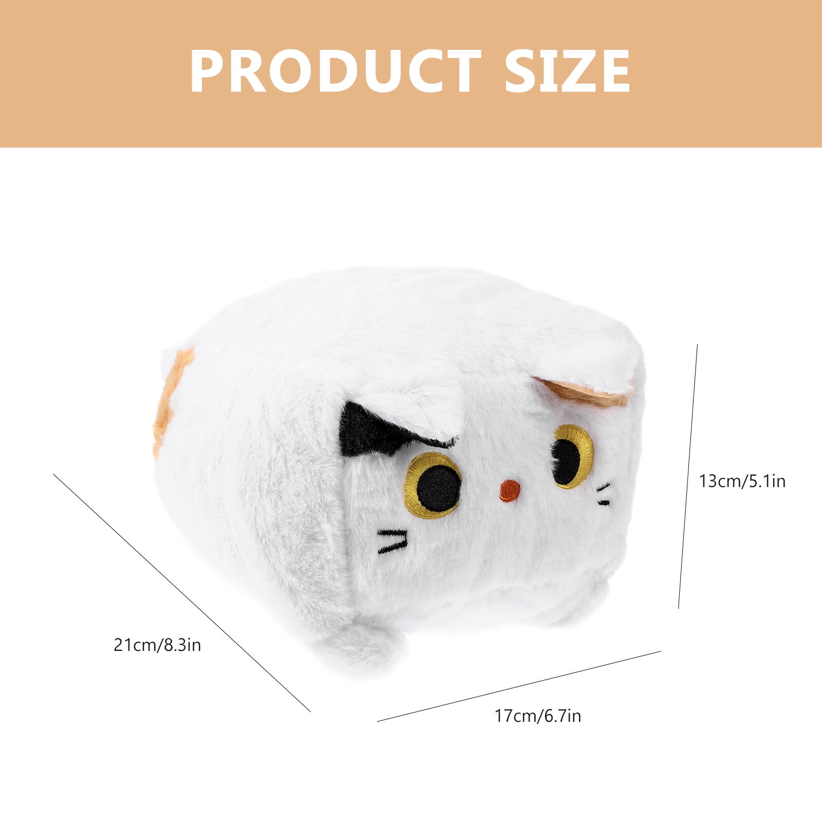 Cuddly Fluffy Toy, Cartoon Cat Fluffy Doll Plush Animal Doll Adorable ...