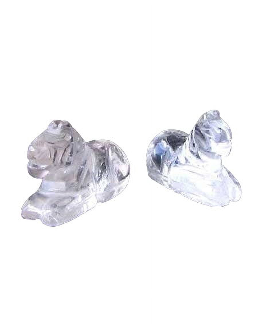 Cuddly! Quartz Crystal Horse Pony Animal Beads | 20x15x9mm | Clear | 2 ...
