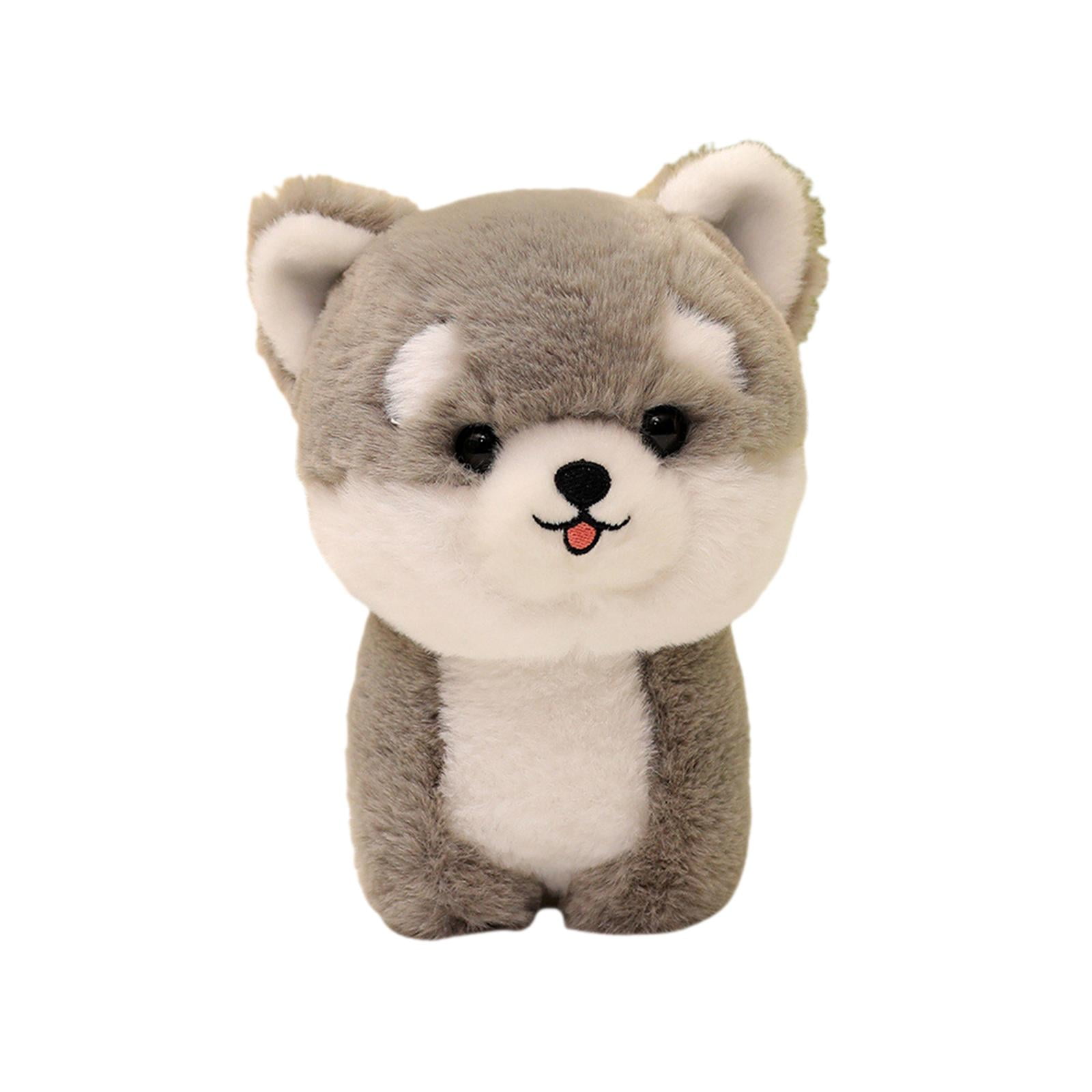 Cuddly Realistic Stuffed Husky Toy Mini Dog Stuffed Animal for Baby ...