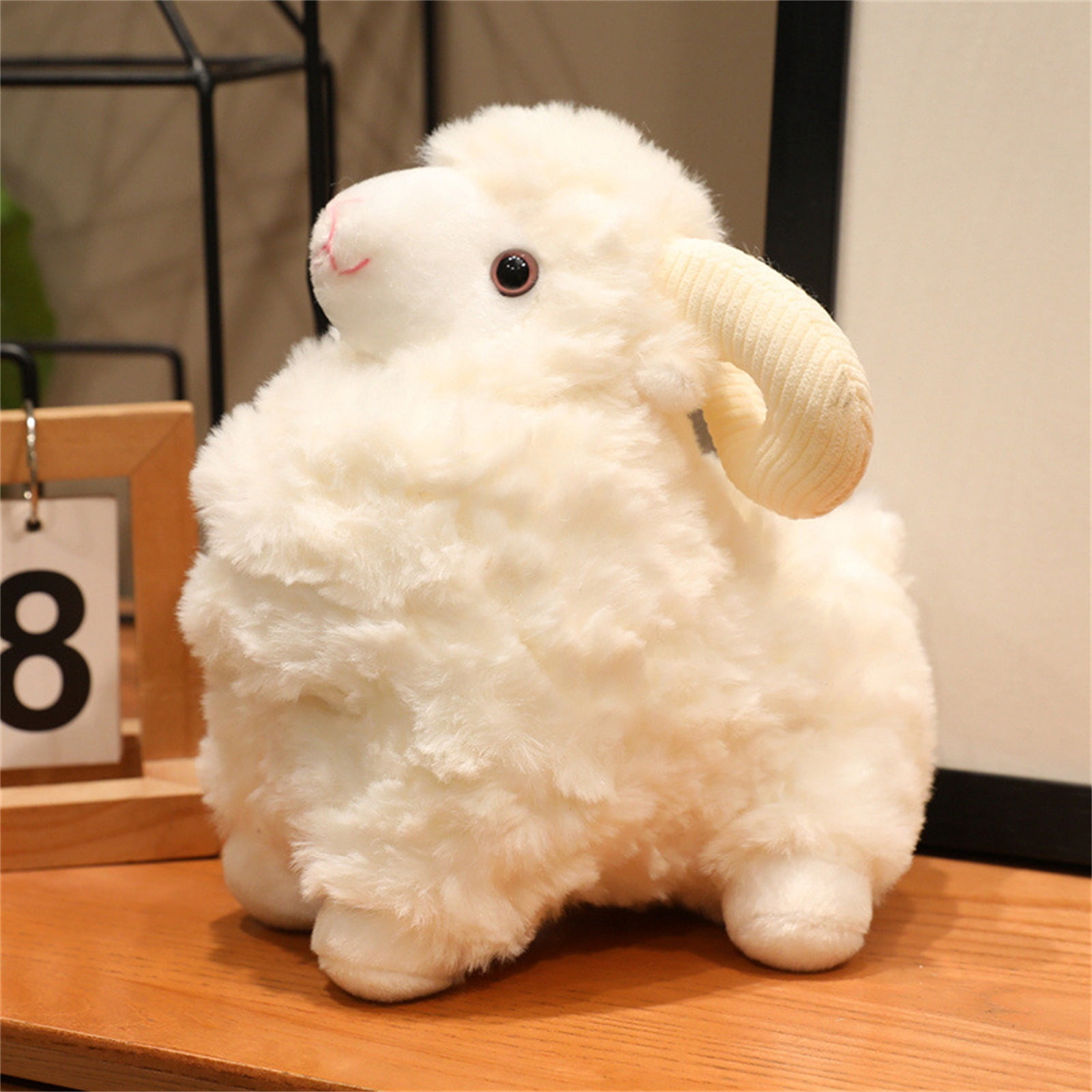 Cuddly Sheep Stuffed Animal Adorable Fluffy Plush Sheep Toy Super Soft ...