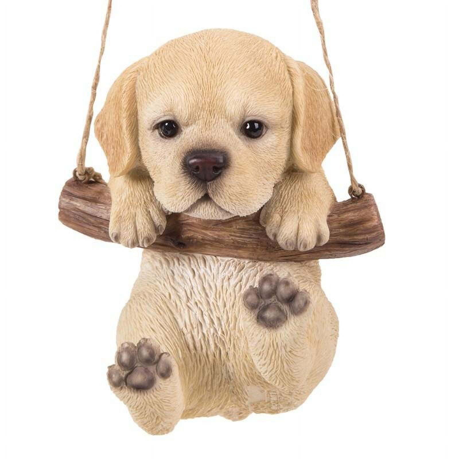 Cuddly Yellow Labrador Pup Hanging on a Branch Swing Playful Puppy ...