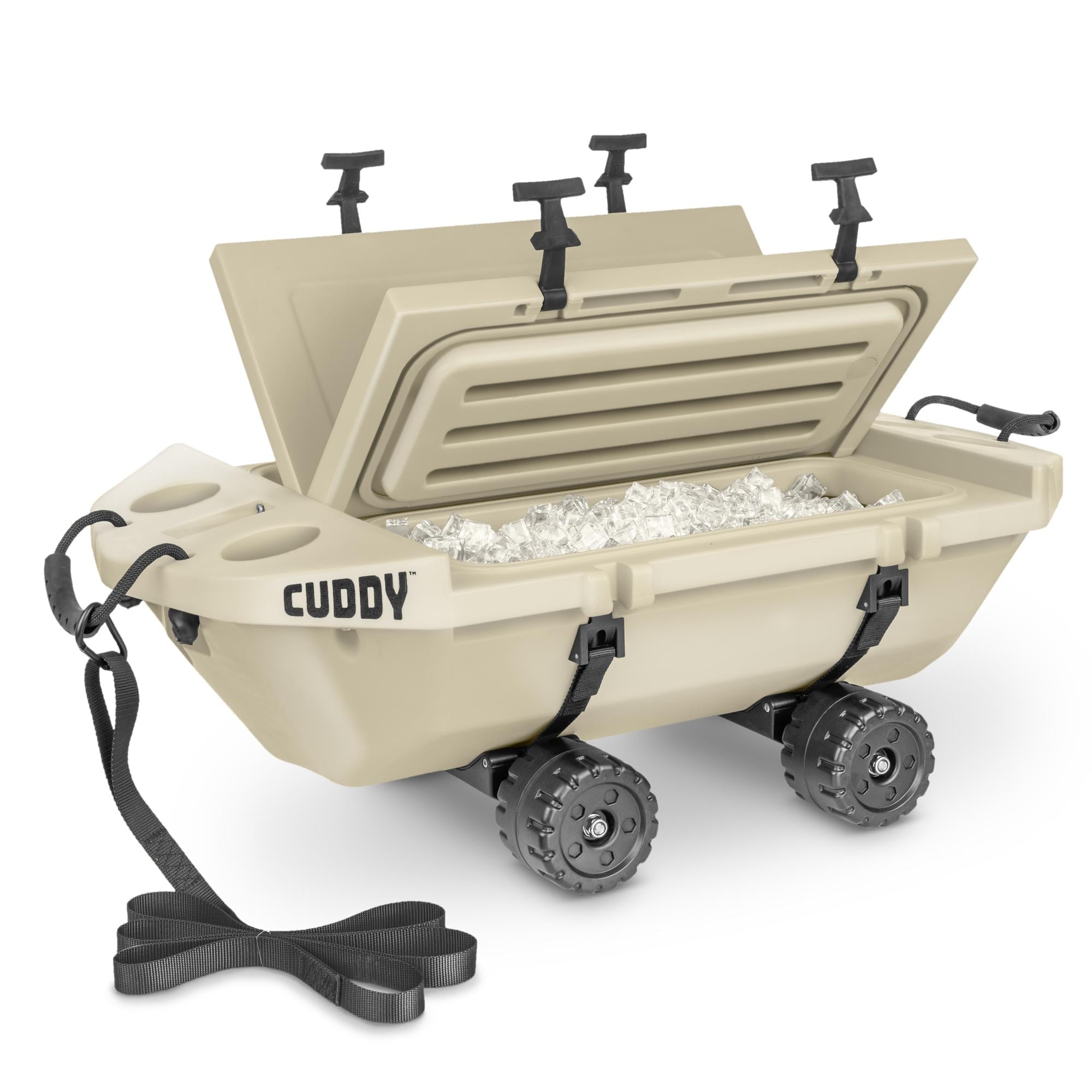 Cuddy 40 QT Amphibious Fishing Cooler & Dry Storage Vessel with Crawler ...