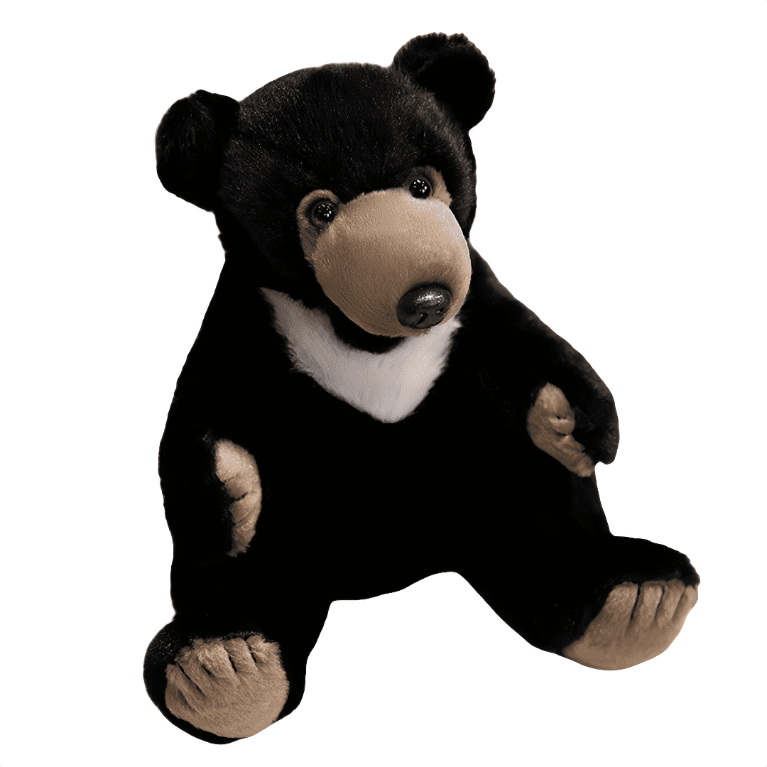 Cuddy Soft Stuffed Animal Bear Plush Toy- Black Bear Stuffed Animal ...