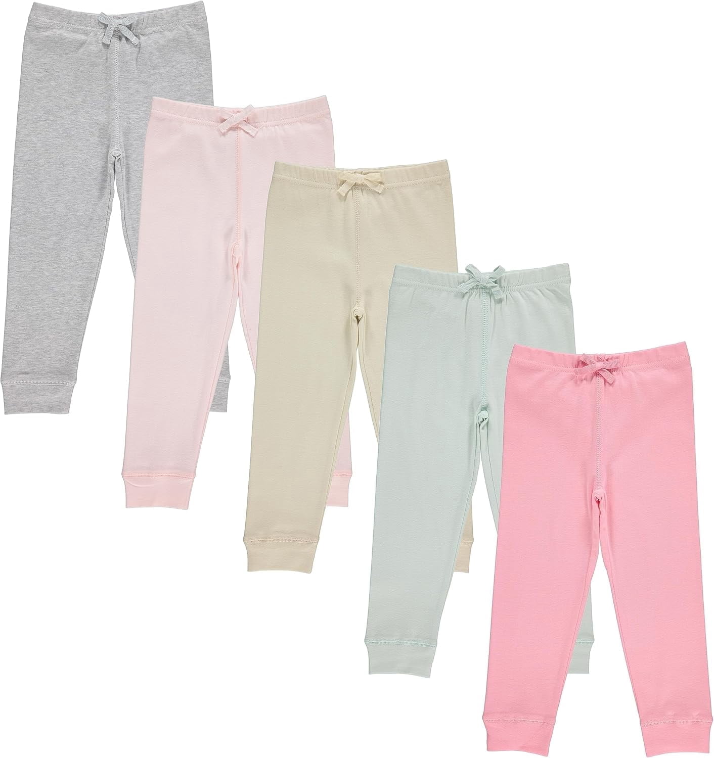 Cudlie 5-Pack Toddler Girls' Jogger Pants, Active Fashion Sweatpants ...