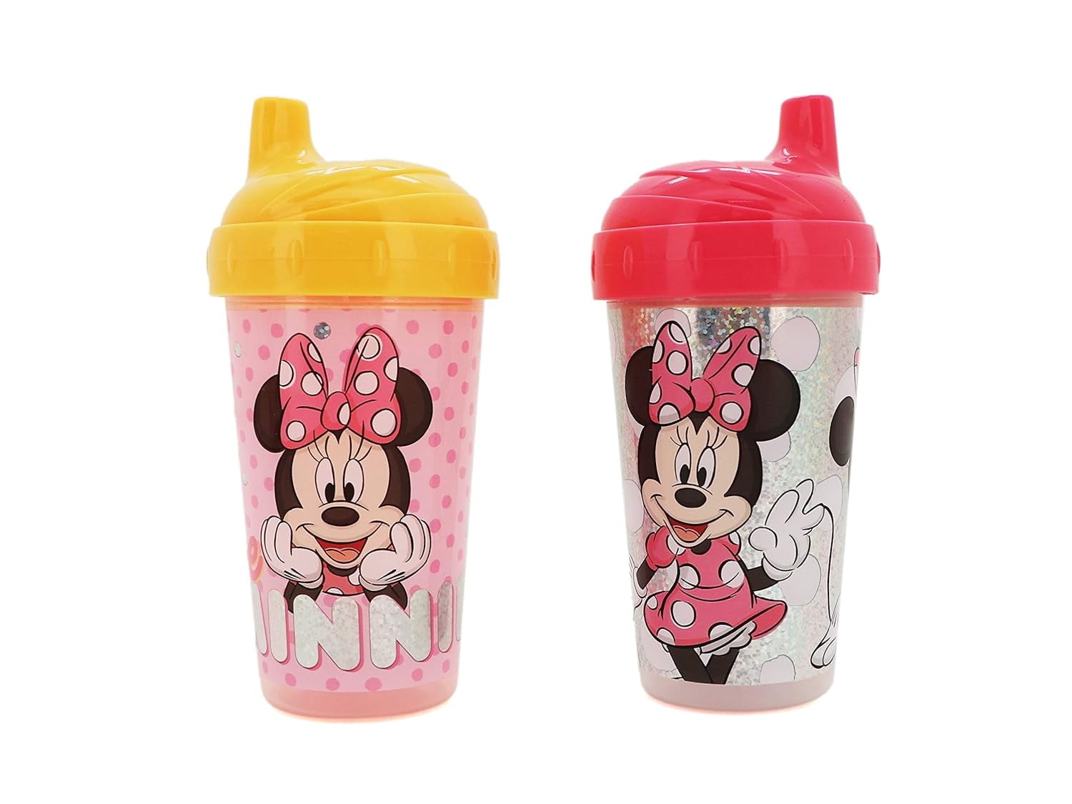 Cudlie Disney Baby Girl Glitz Minnie 10 Oz Hard Spout Sippy Cup for ...
