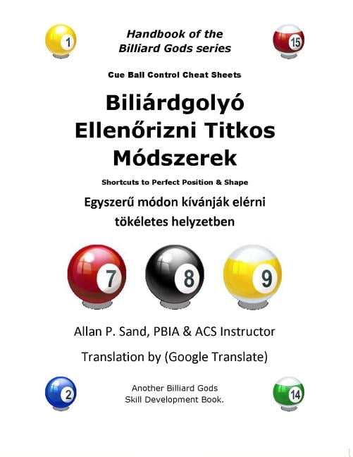 Cue Ball Control Cheat Sheets (Hungarian): Shortcuts to Perfect ...