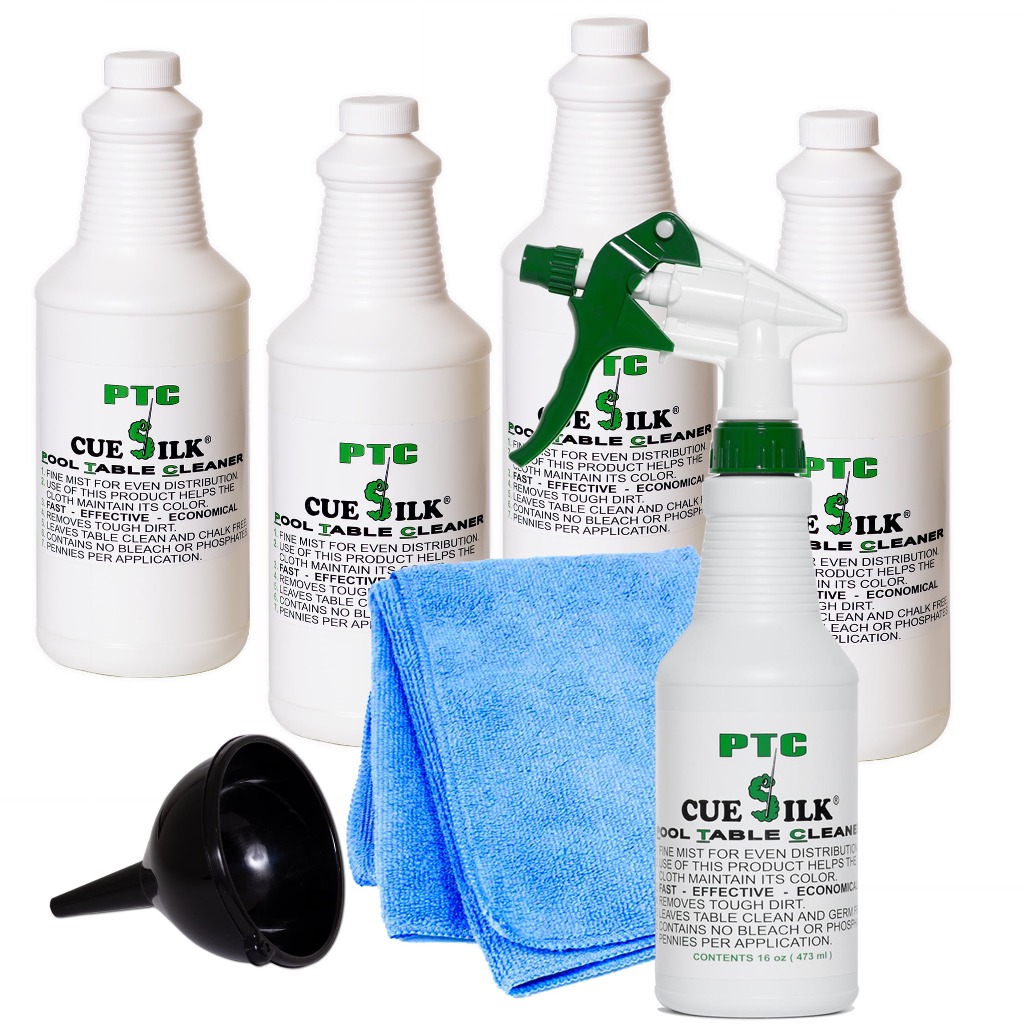 Cue Silk PTC Billiard Pool Table Cleaner 1 Gallon Bundle with ...