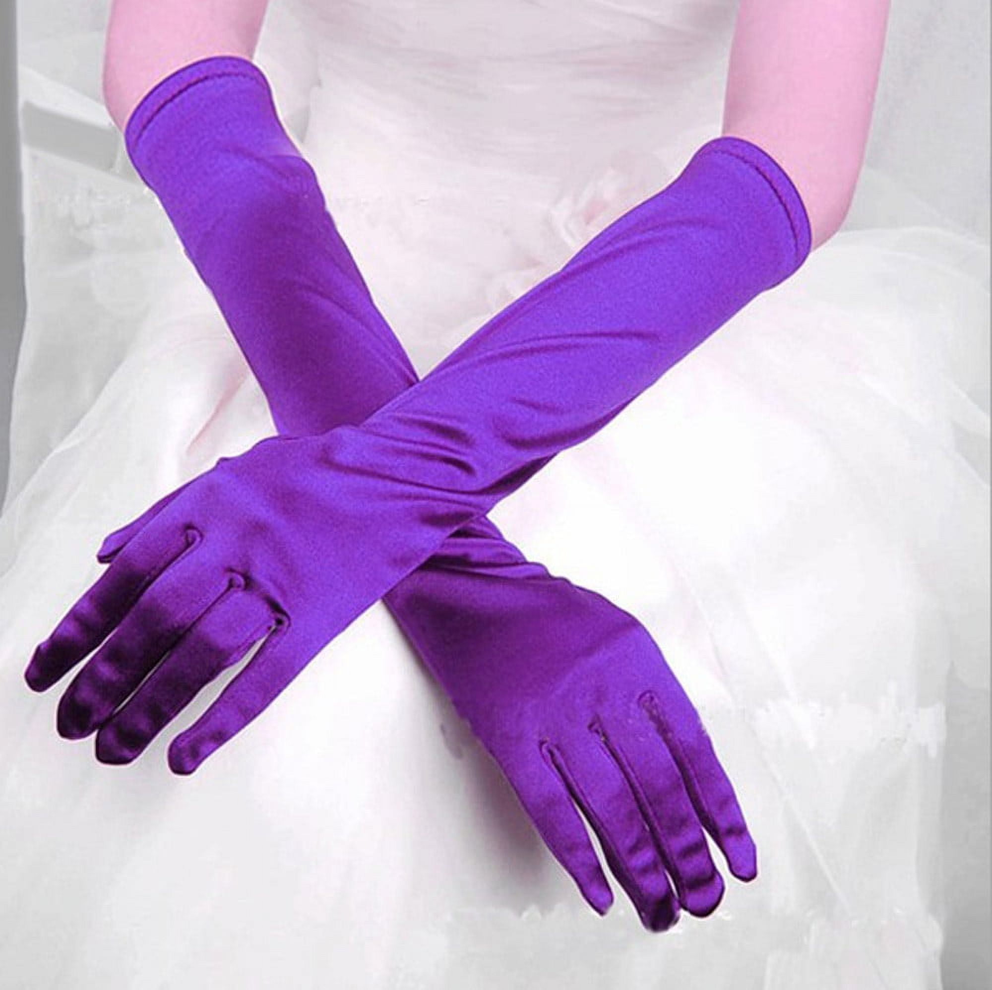 Cuekondy Gloves Mittens for Gloves Womens Prom Opera Gloves Satin ...