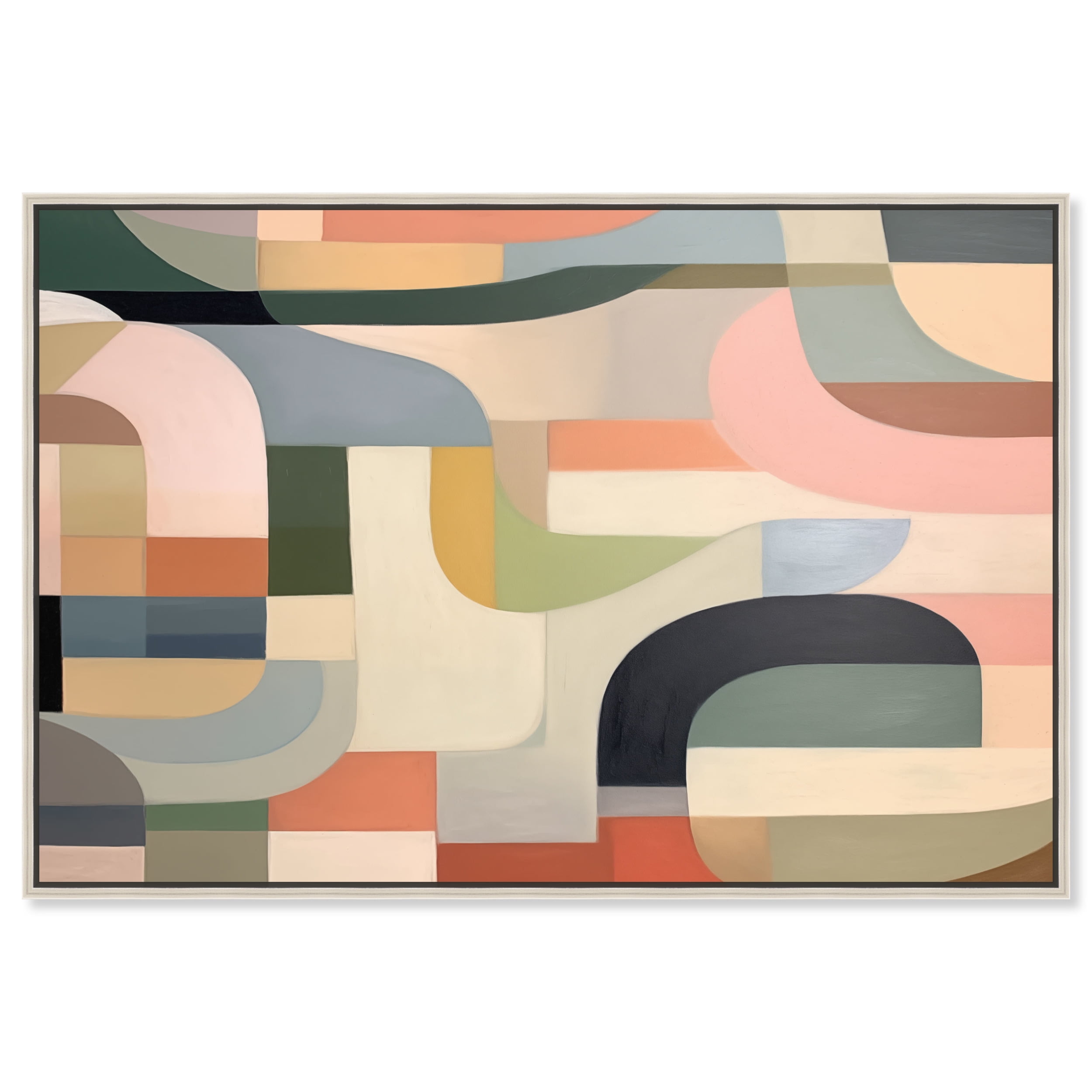 Cuenca Modern Color Block Geometric Canvas Wall Art by Art Remedy ...
