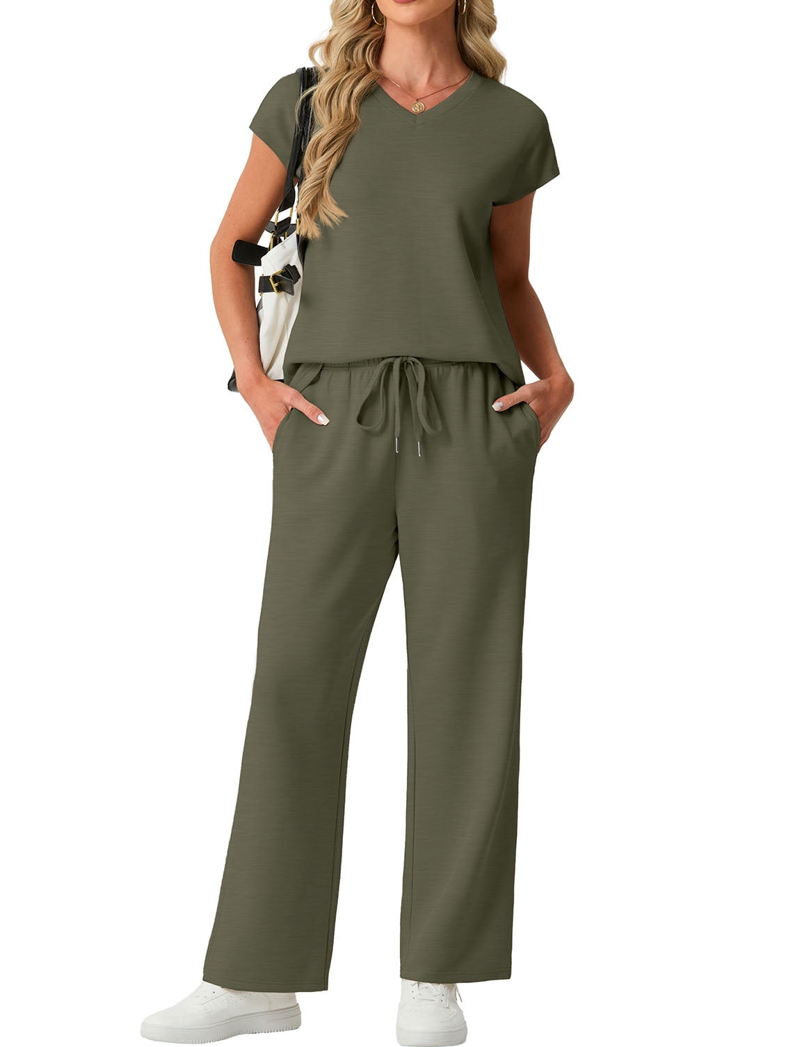 Cueply Two Piece Sets for Women Summer Casual Vacation Outfits Cap ...